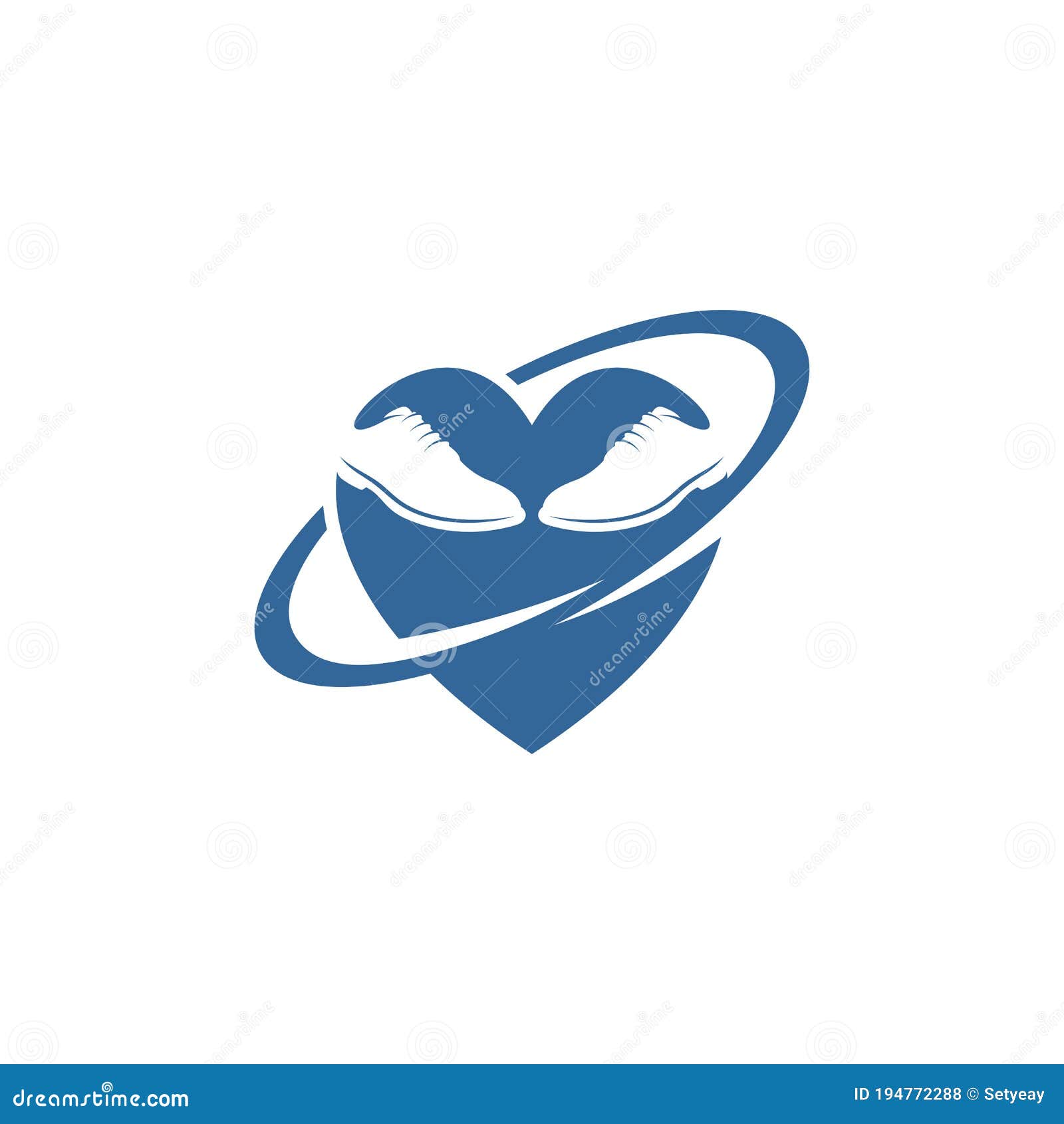 Love Shoes Logo Design Concept Vector Template, Icon Symbol, Design ...