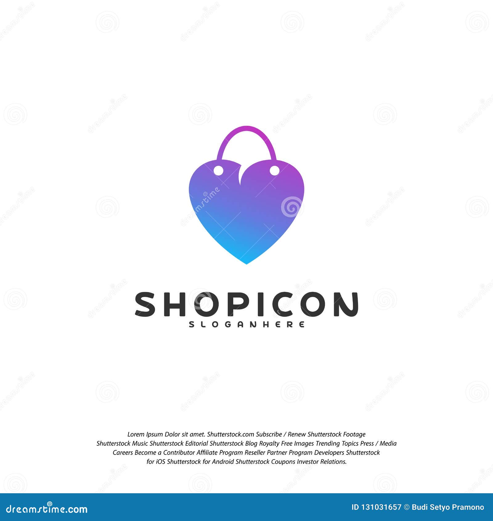 Love Shop Logo Template Design Vector Stock Vector - Illustration of ...