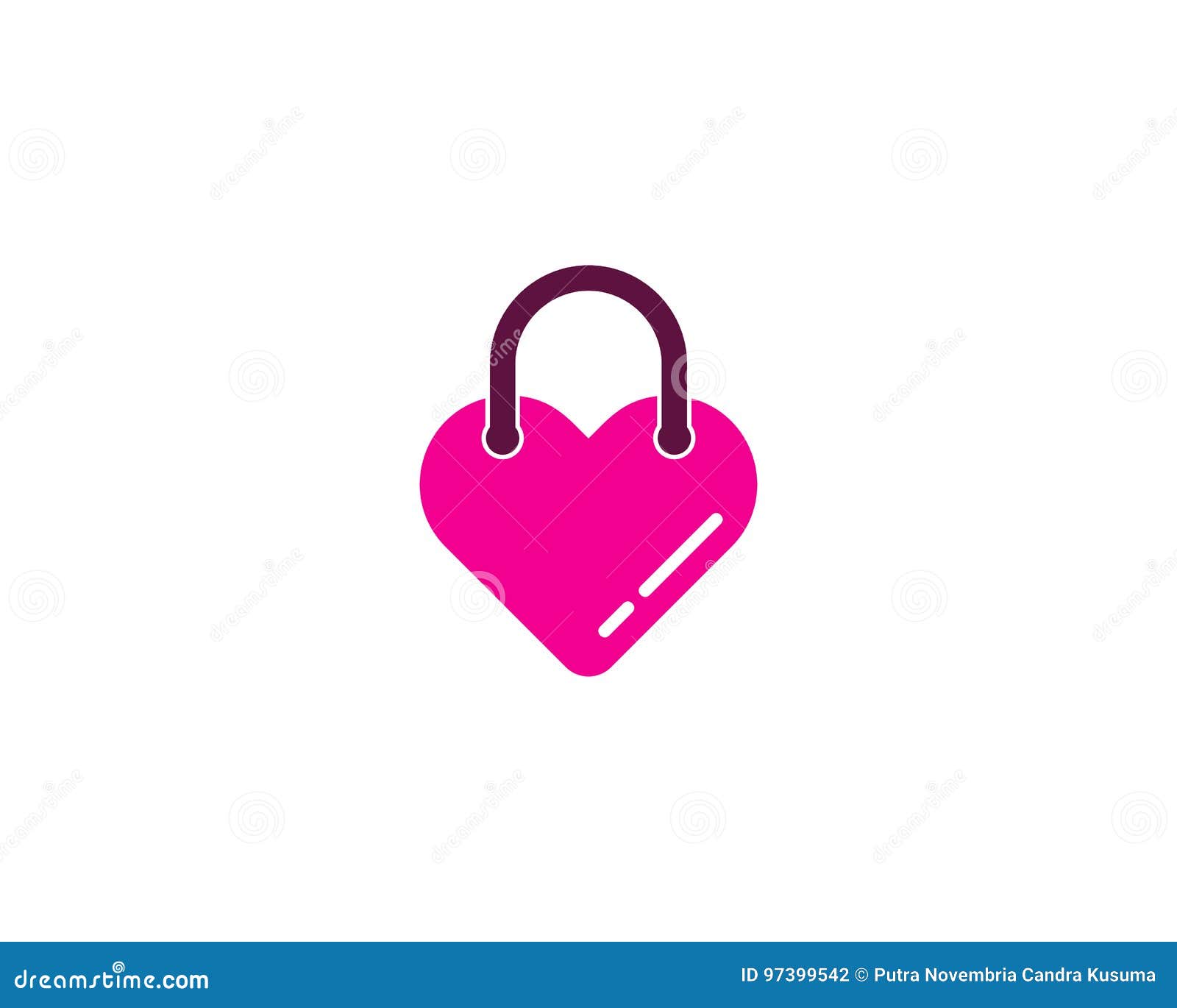 Love Shopping Icon Logo Design Element Stock Vector - Illustration of ...
