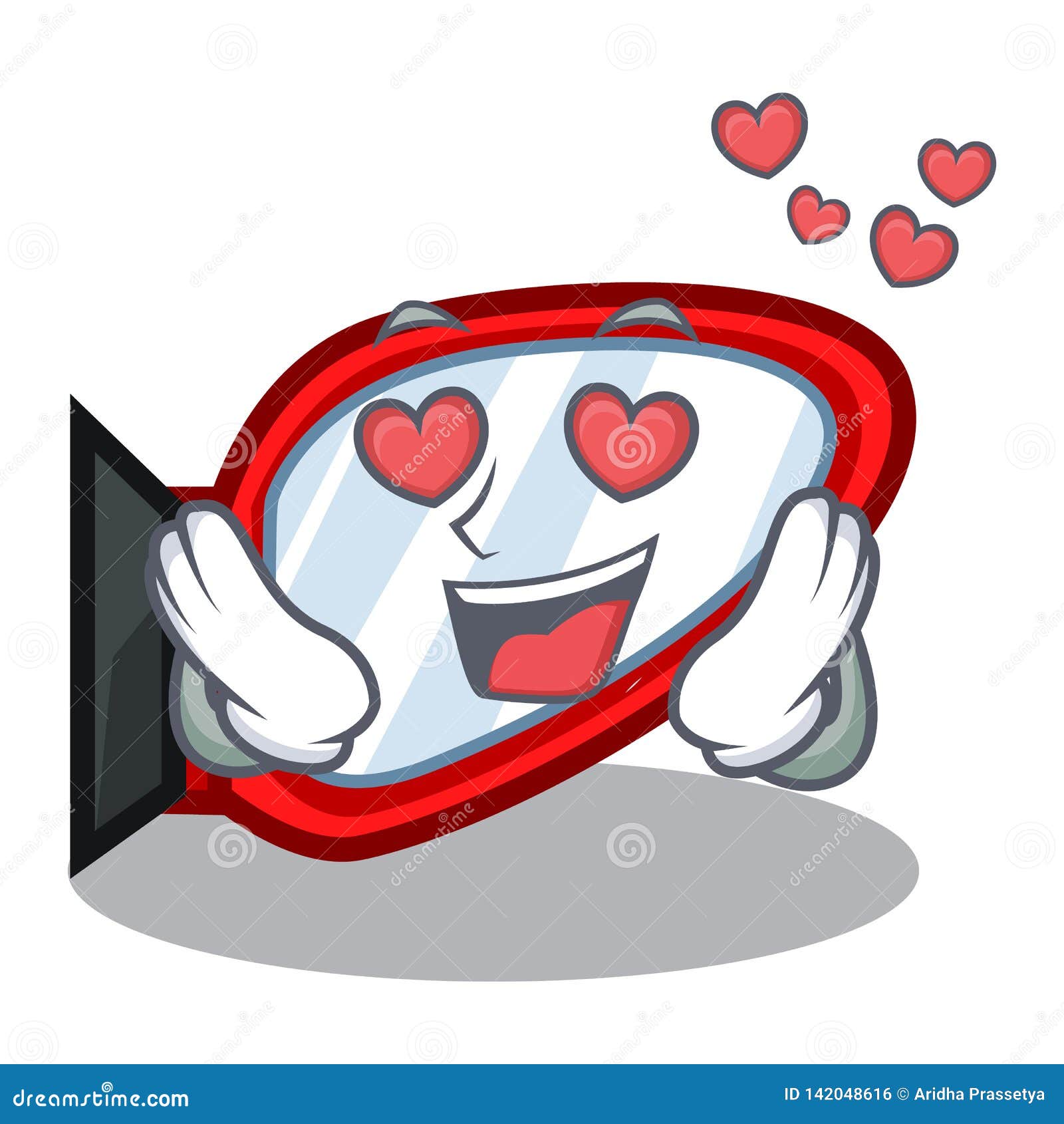 In Love Side Mirror in a Cartoon Box Stock Vector - Illustration of ...