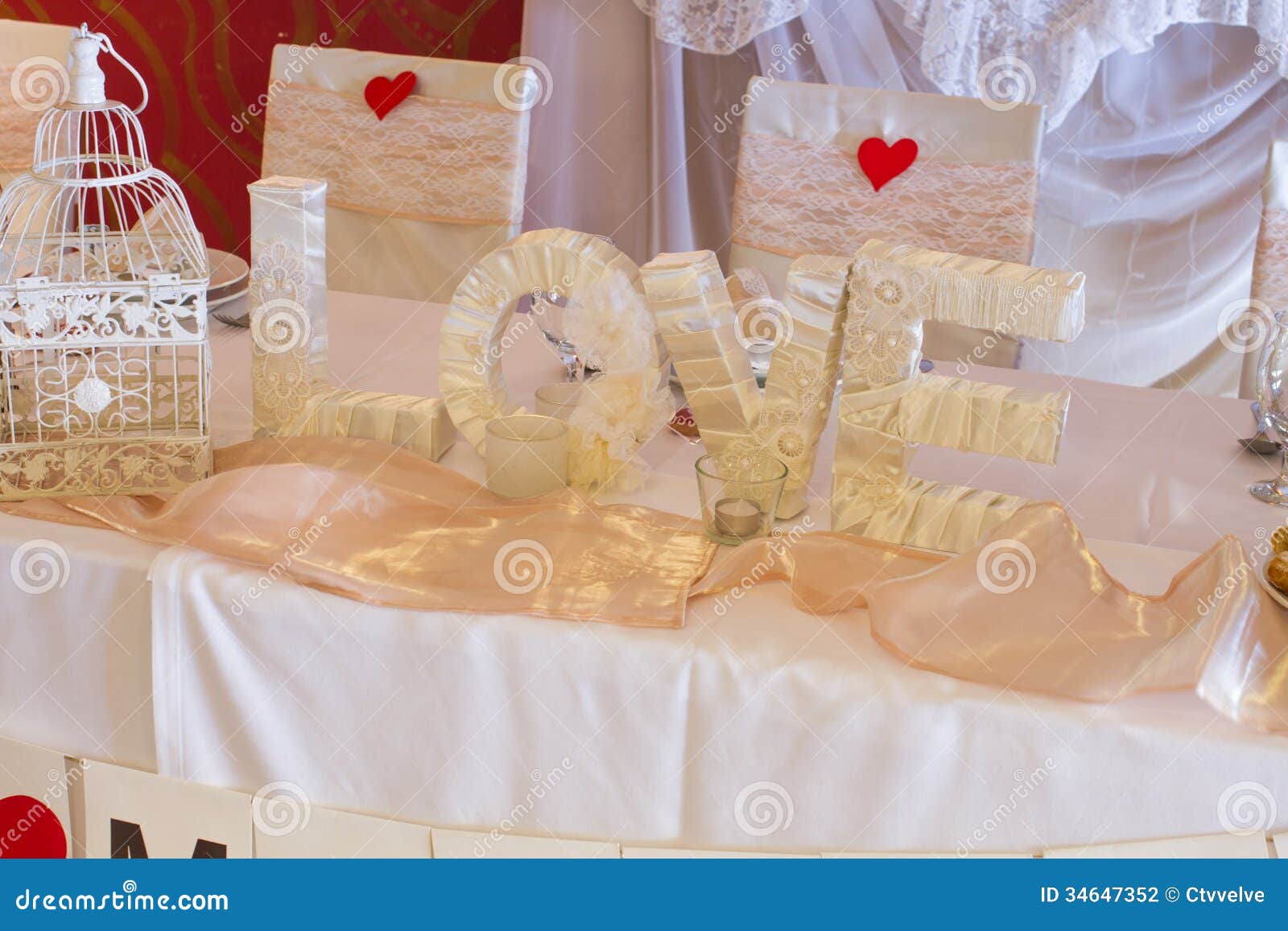Love sign on the table stock photo. Image of formal, fancy - 34647352