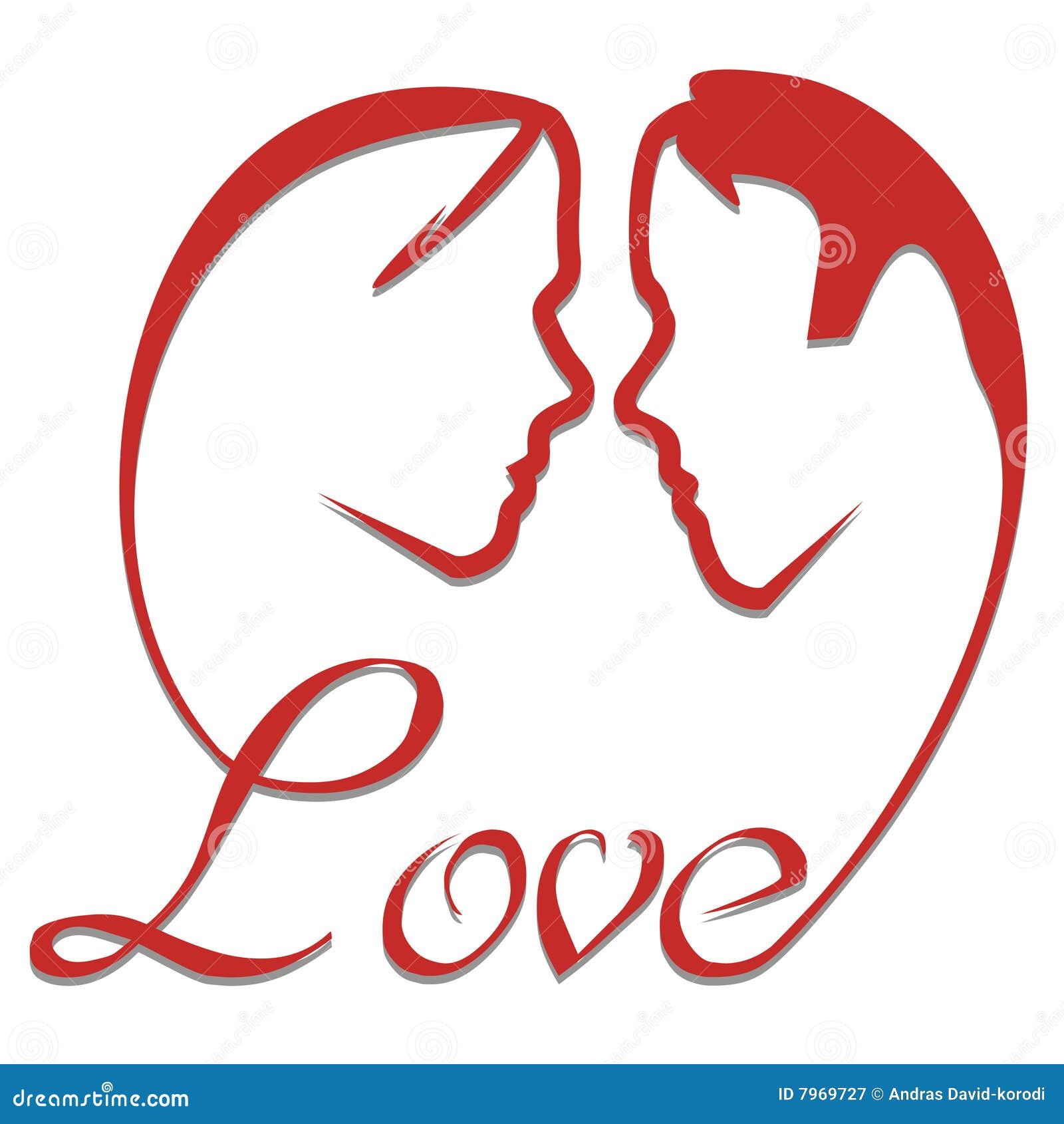 Love silhouette stock vector. Illustration of creative - 7969727