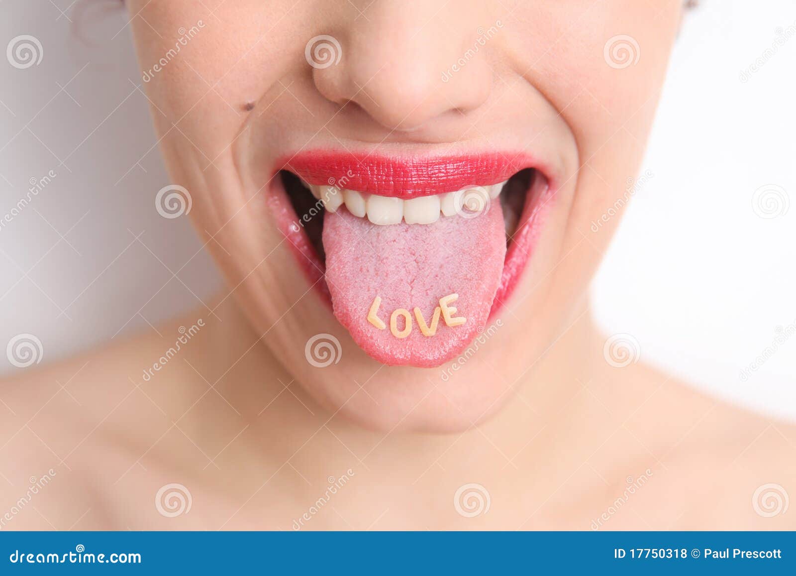 Love smile stock photo. Image of pretty, lipstick, food - 17750318