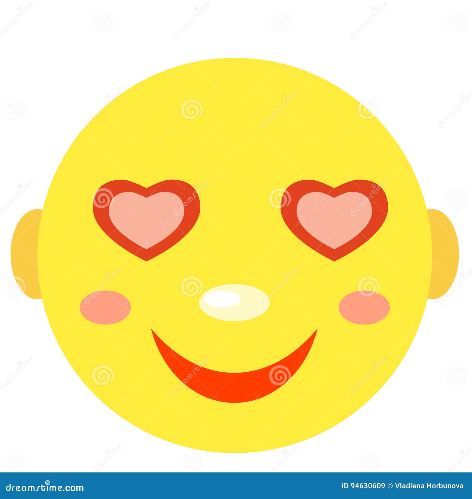 Love Smiley Icons. Kiss And Love Emoticons Symbols. Cartoon Vector ...