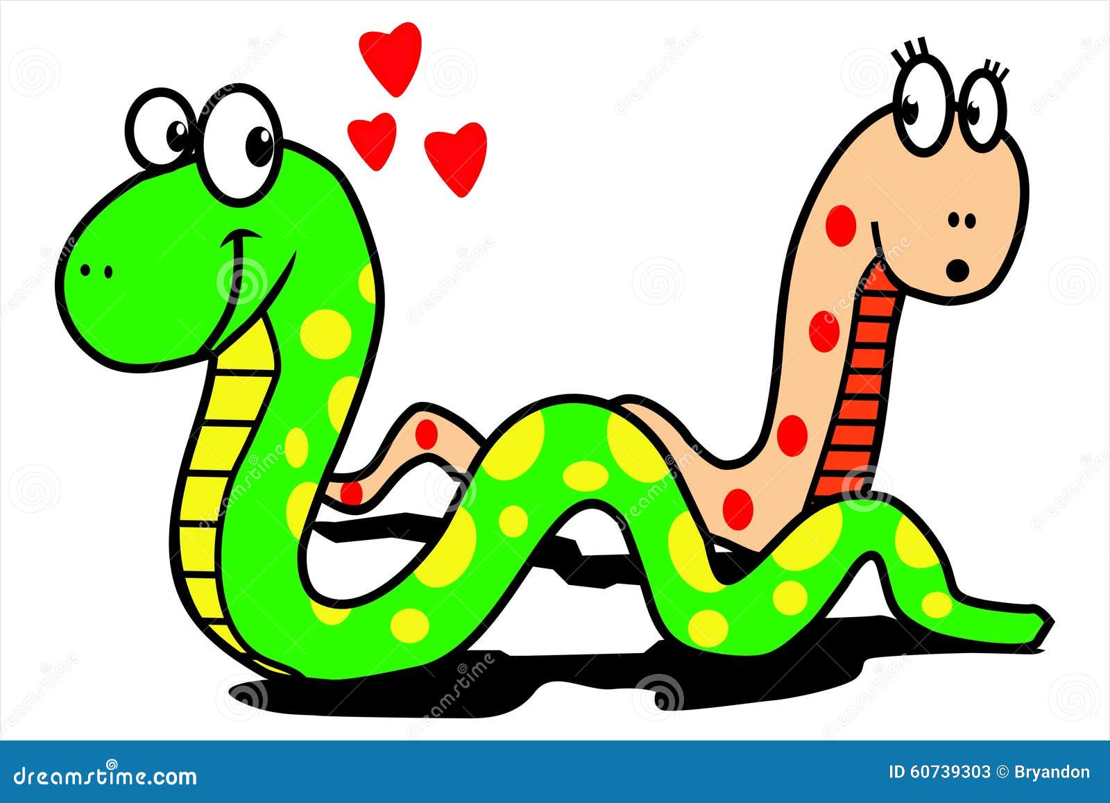 Love snake stock vector. Illustration of carefuly, handsome - 60739303
