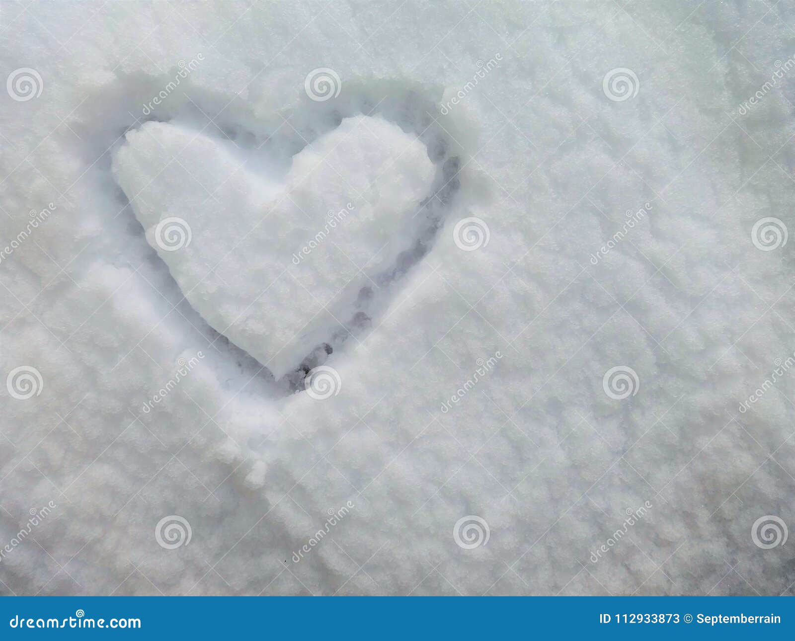 Love on the snow stock image. Image of nature, closeup - 112933873
