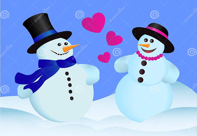 Love snowmen stock vector. Illustration of greeting, humor - 27753350