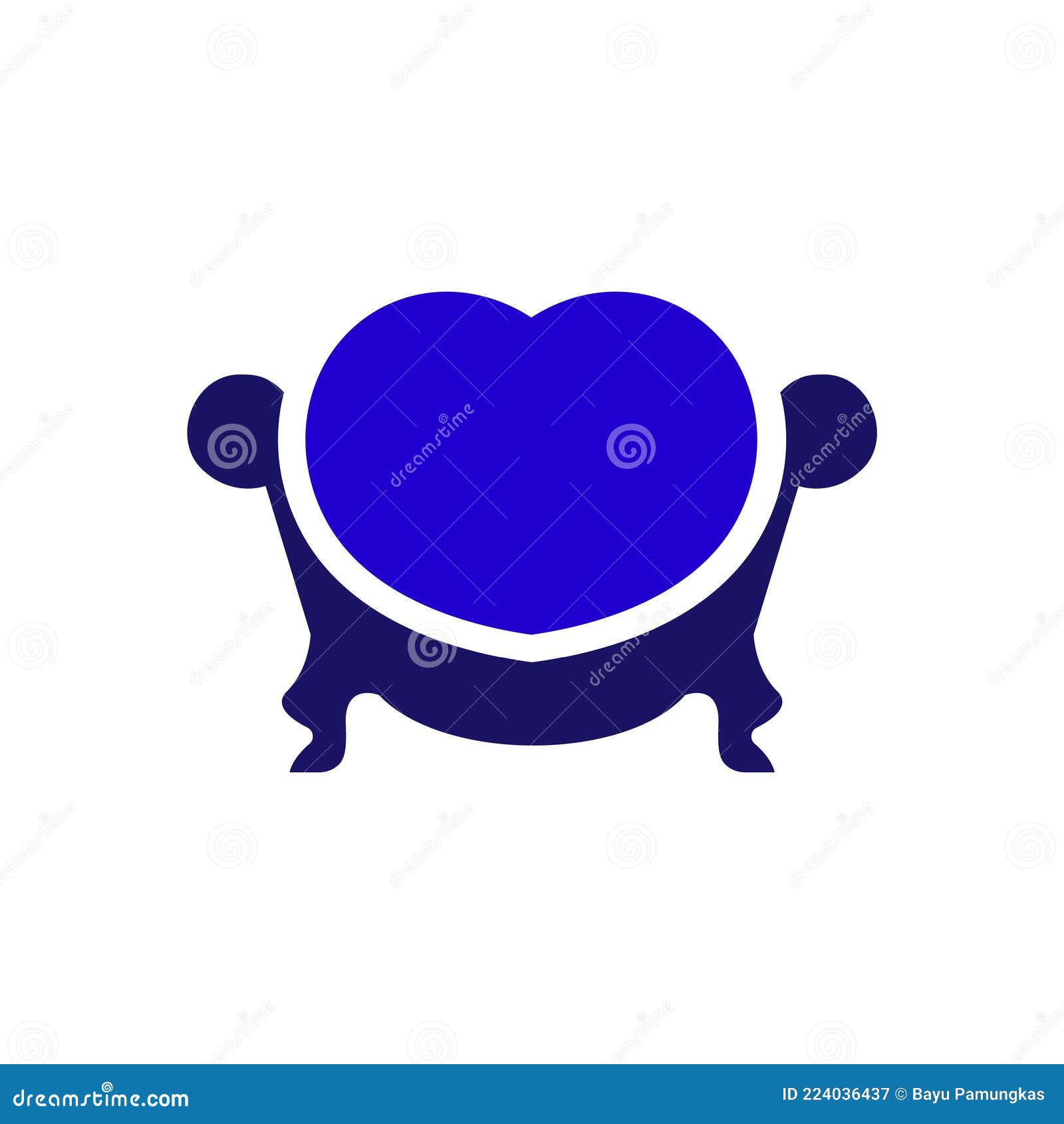 Love Sofa Sitz Logo Symbol Vektor Element. Sofa-Symbolvorlage Vektor ...