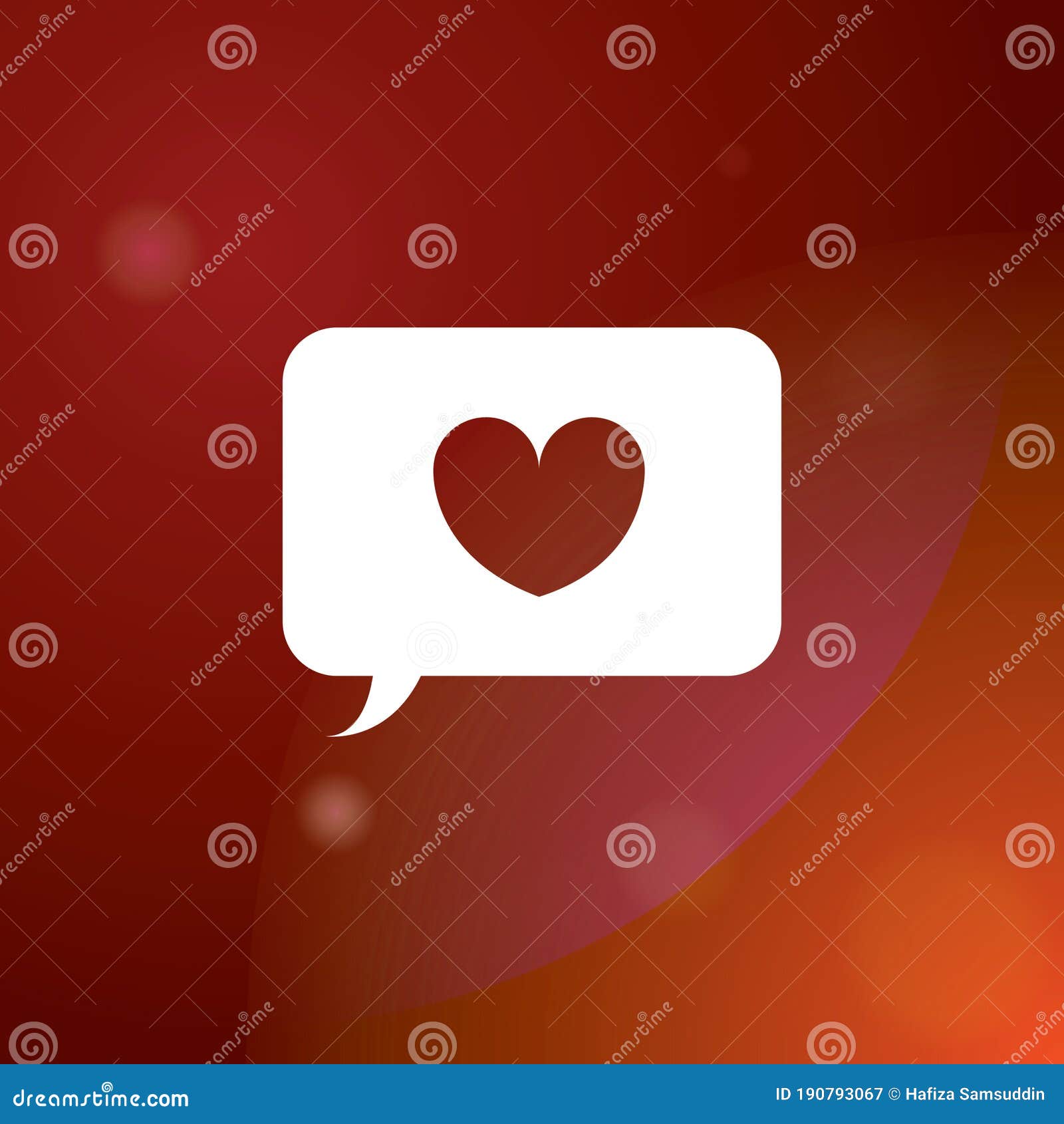 Love Speech Bubble. Vector Illustration Decorative Design Stock Vector ...