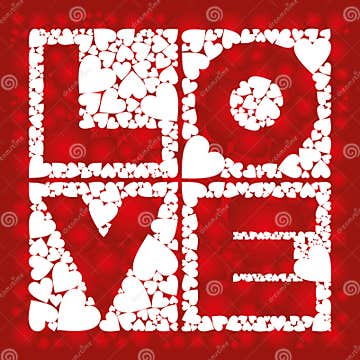 Love in square stock vector. Illustration of color, gift - 17840664