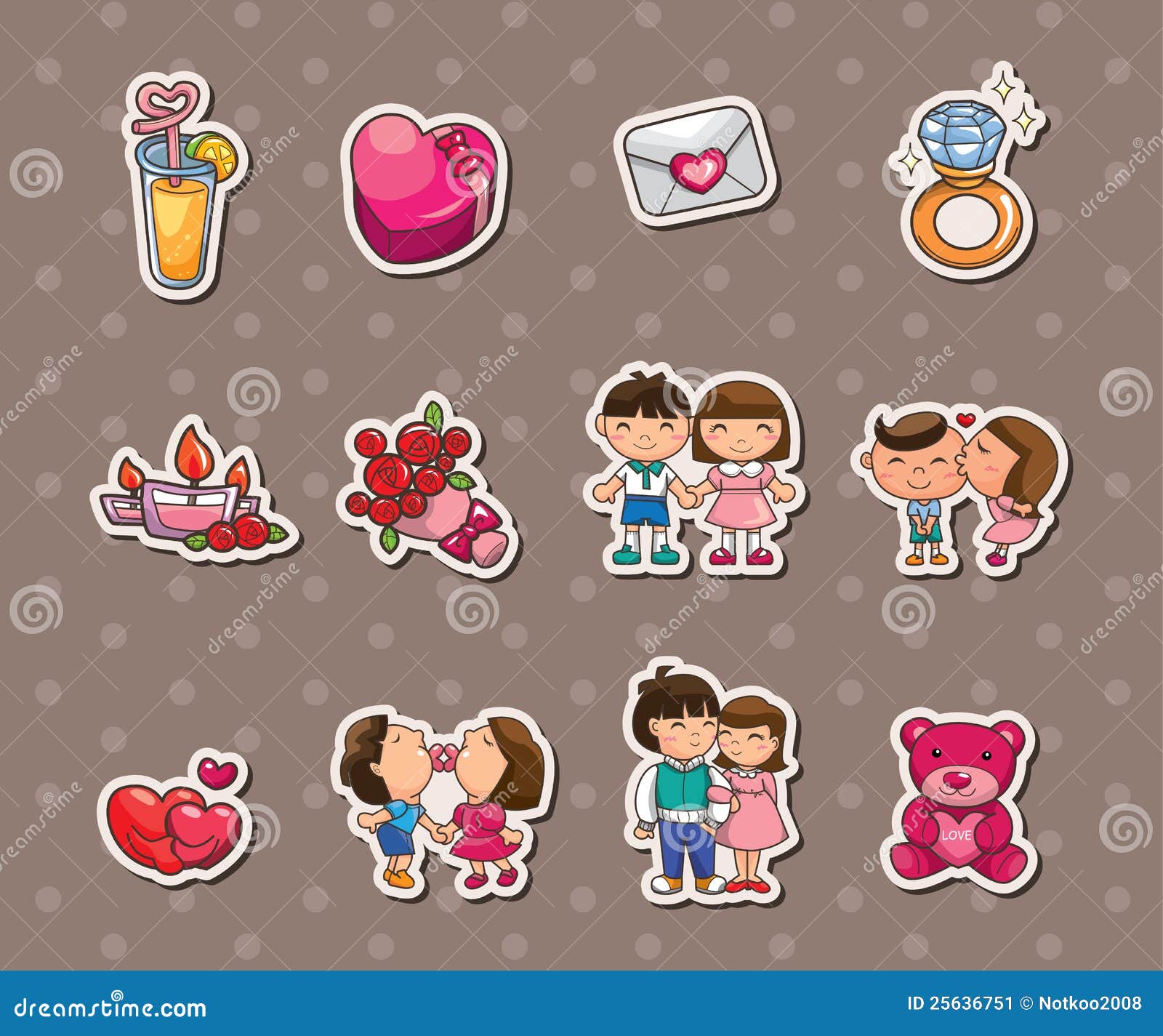 Love Stickers With Phrases And Symbols Vector Illustration ...