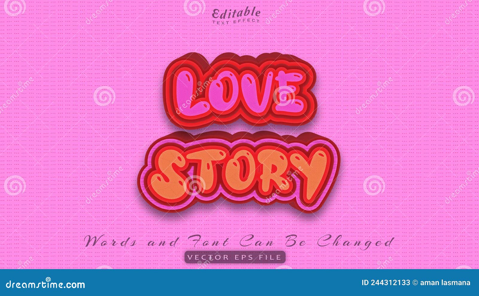 Love story text effect stock illustration. Illustration of design ...