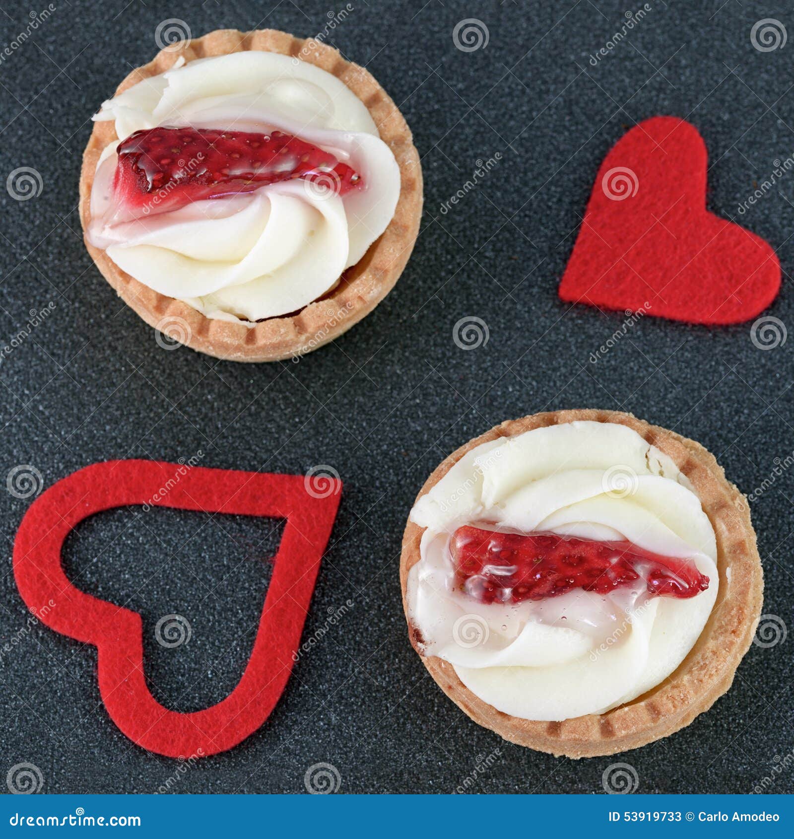 Love strawberry pastry stock image. Image of fresh, summer - 53919733