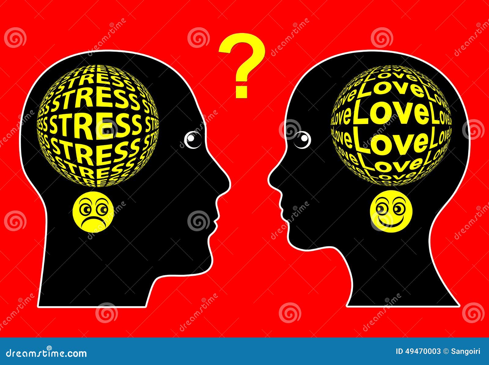 Love and Stress stock illustration. Illustration of difference - 49470003