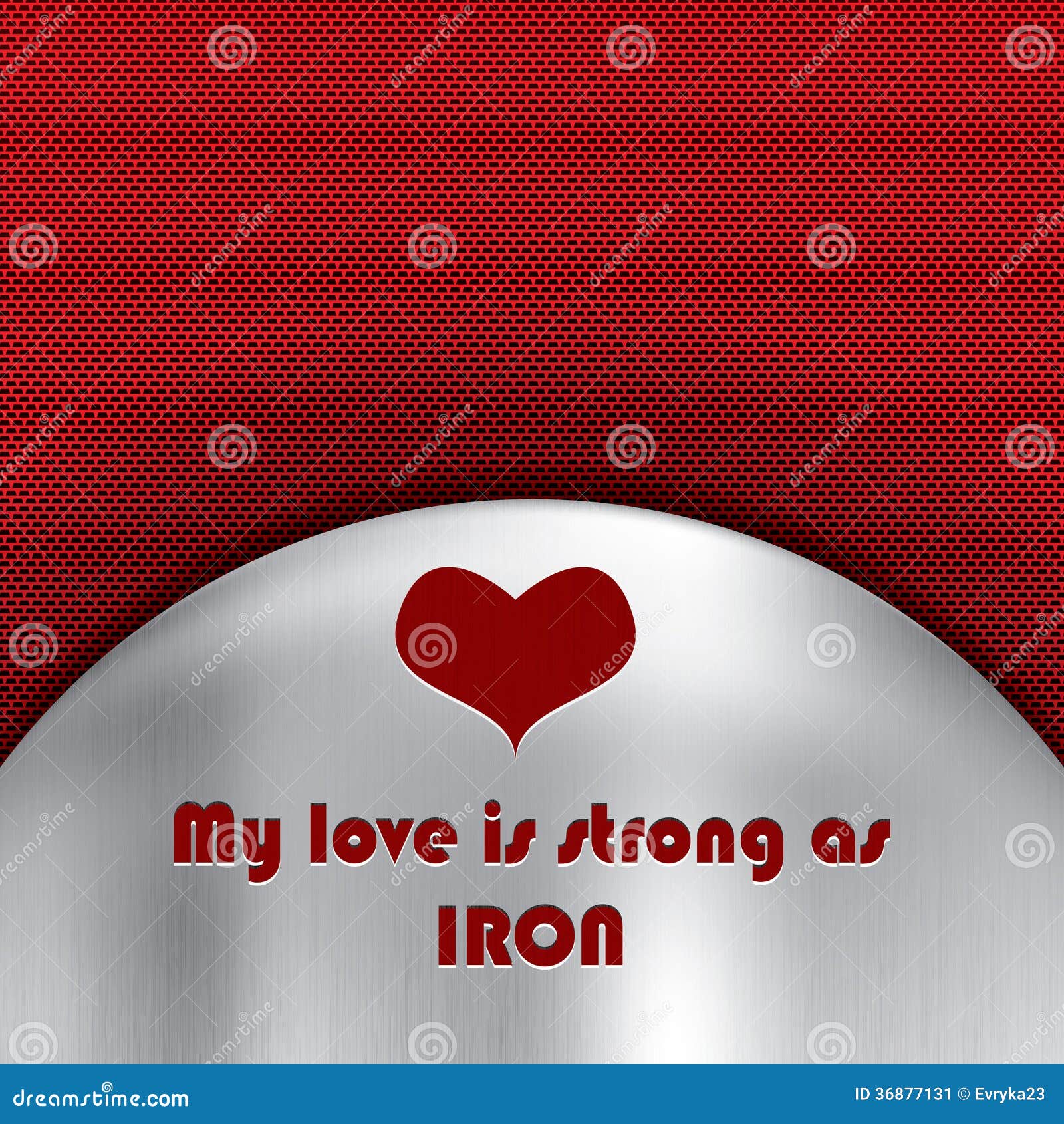 Love Strong As Iron Message on Stock Illustration - Illustration of ...