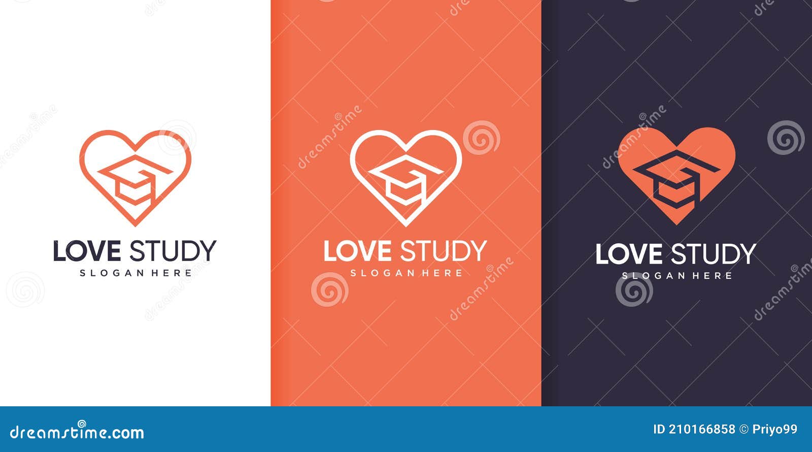 Love Study Logo Template with Modern Concept Premium Vector Stock ...