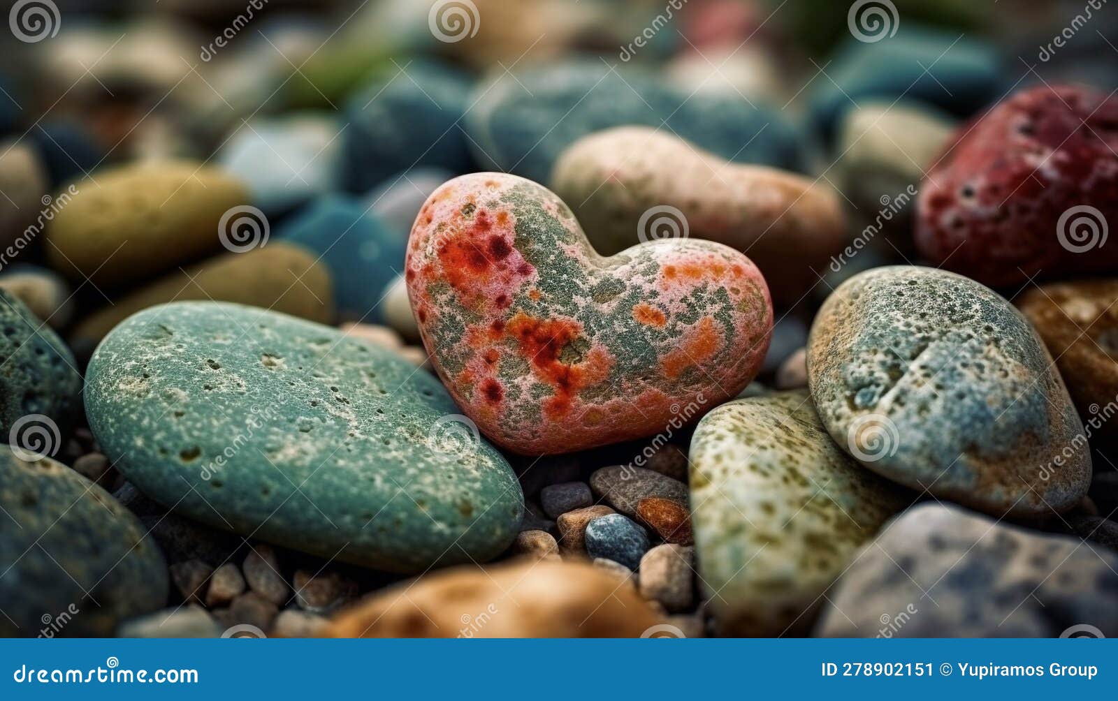 Love Symbol in Stone Material, Heart Shaped Pebble on Nature Heap ...