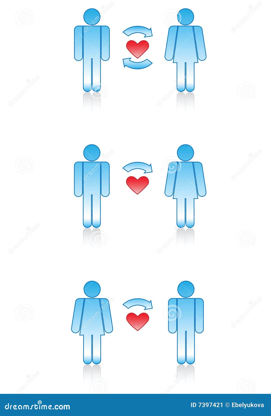Love Symbols: Men and Women. Stock Vector - Illustration of women ...
