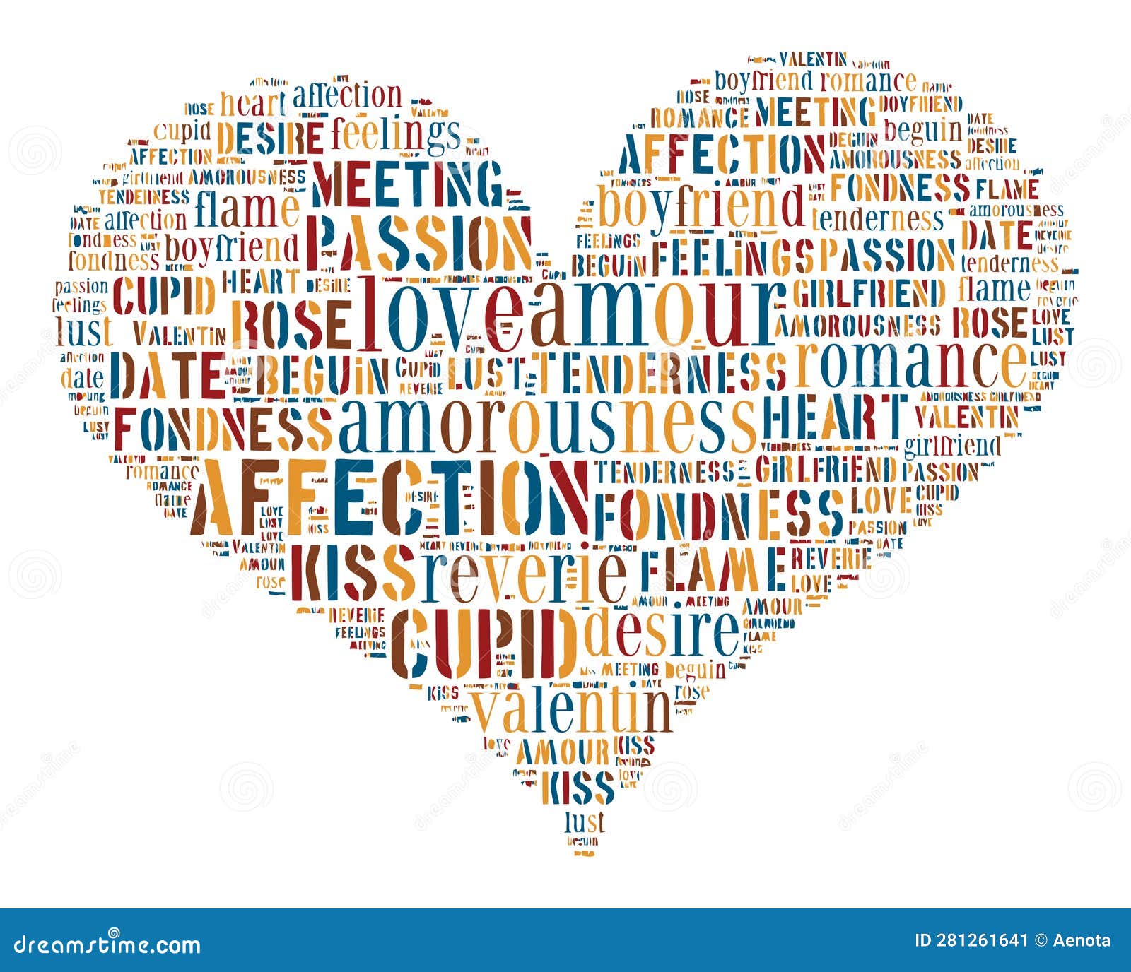 Love Tag Cloud Vector Illustration Stock Vector Illustration Of