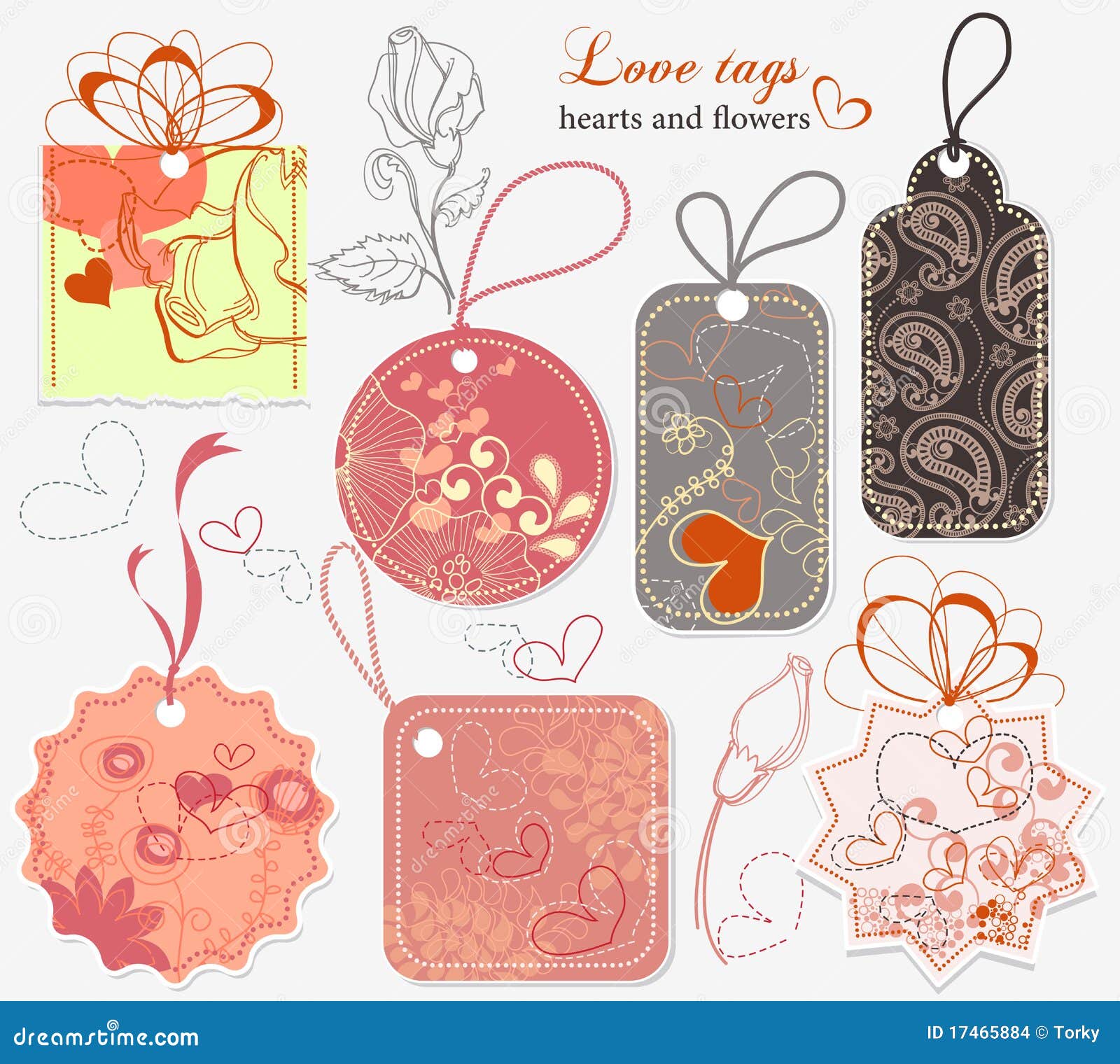 Love tags stock vector. Illustration of pattern, collection - 17465884