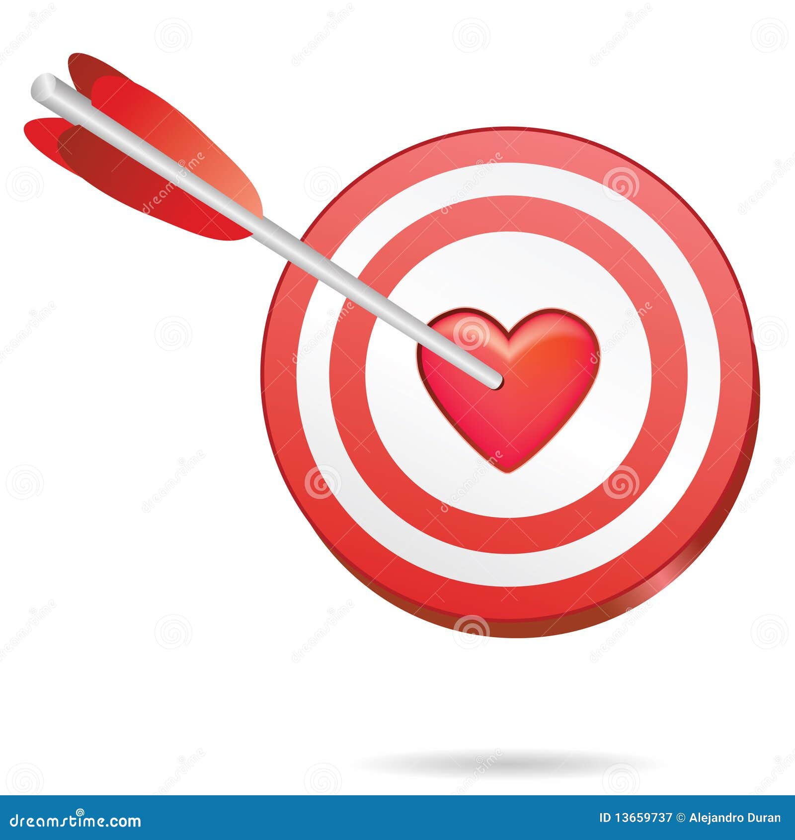 Love target stock vector. Illustration of happy, icon - 13659737