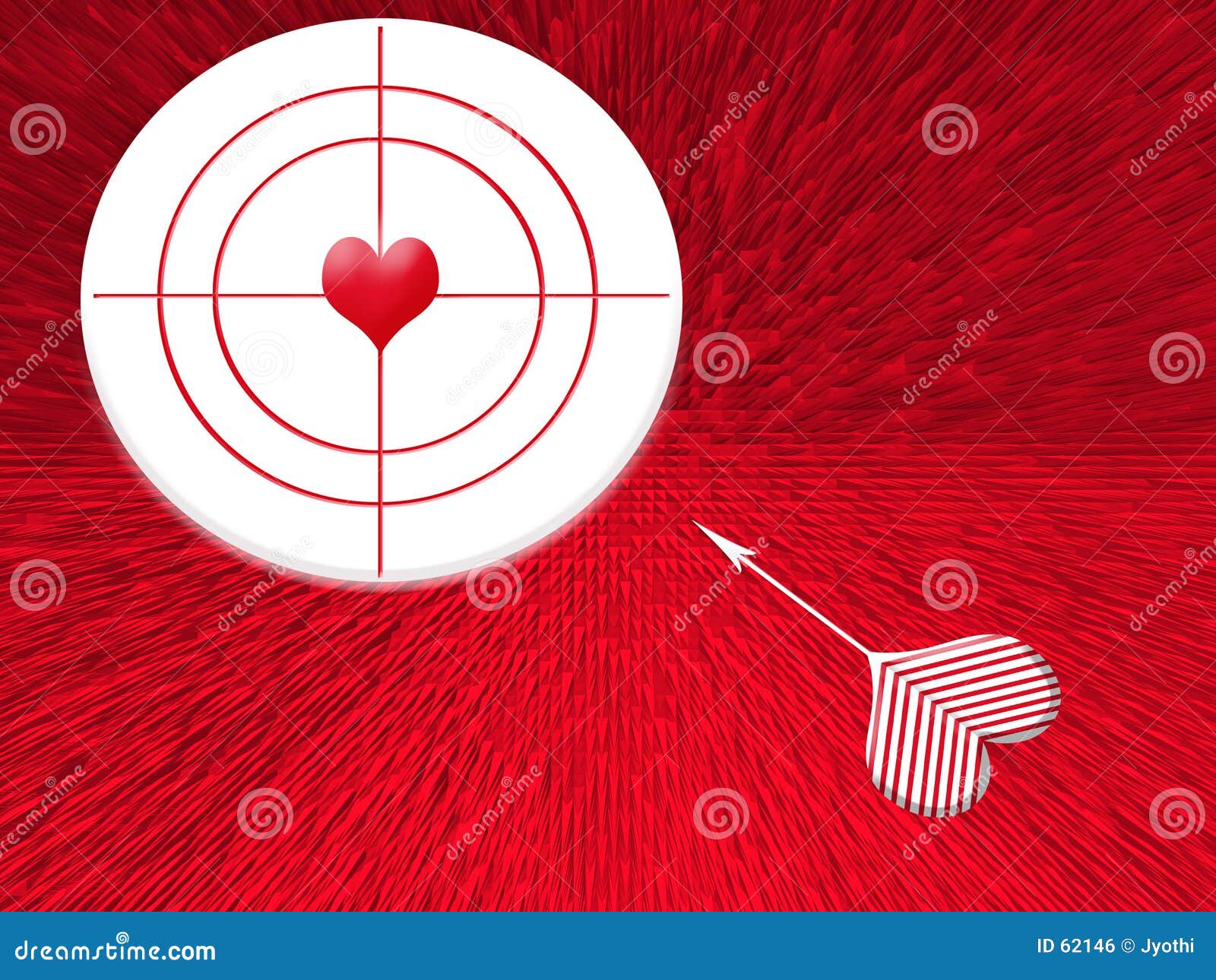 Love Target stock illustration. Illustration of valentines - 62146