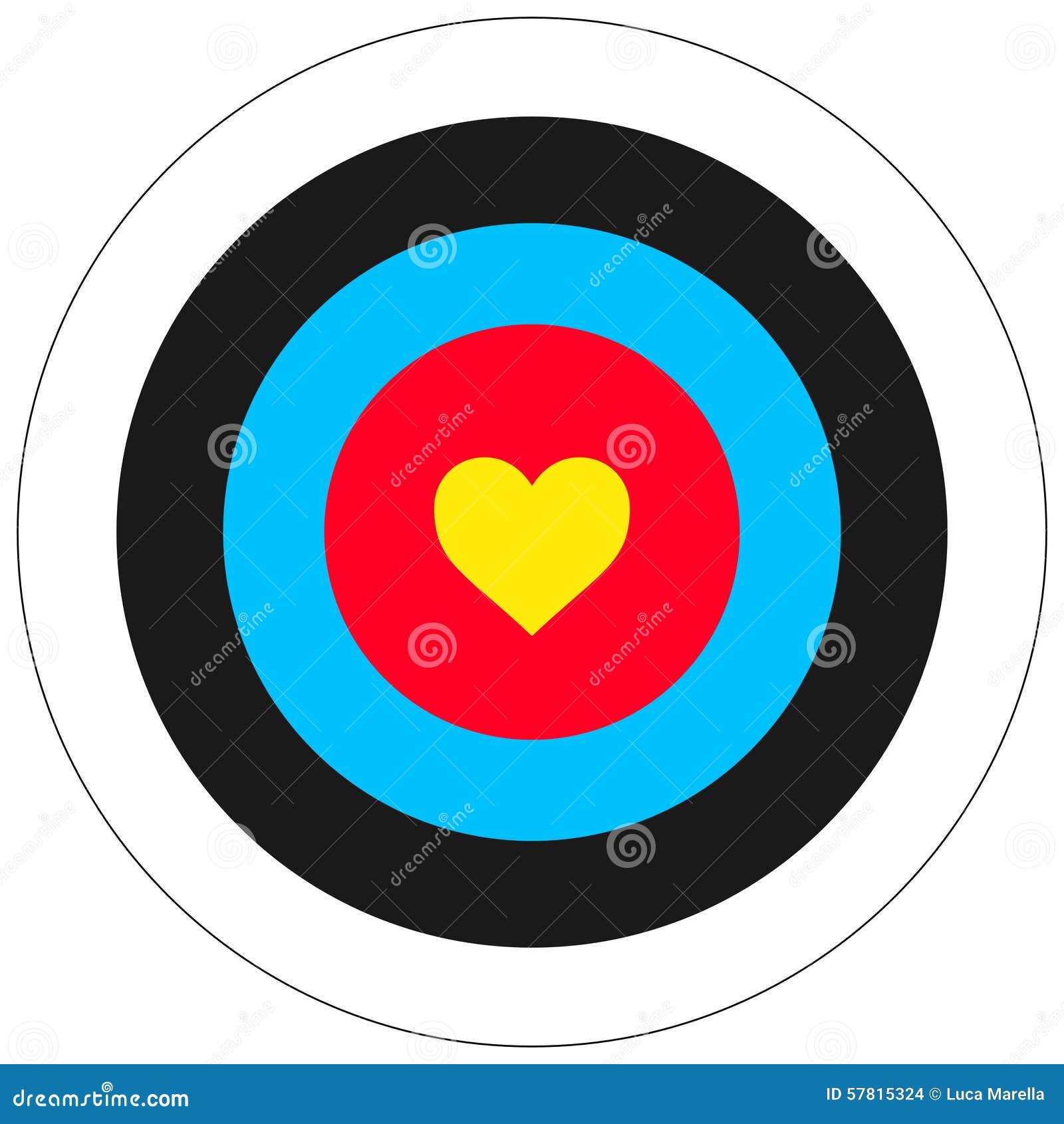 Love target stock vector. Illustration of destiny, board - 57815324
