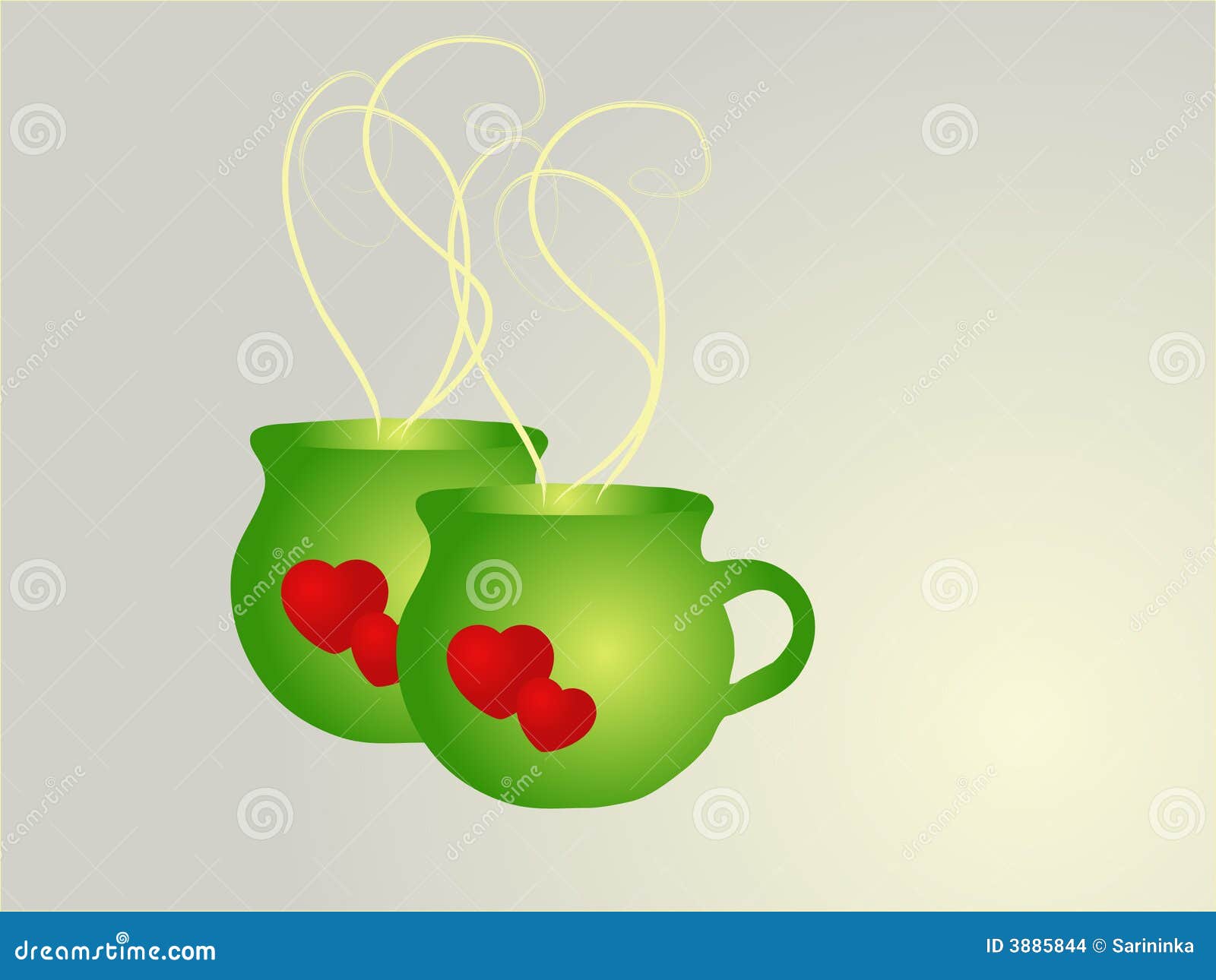 Love tea for two stock vector. Illustration of loved, breakfast - 3885844