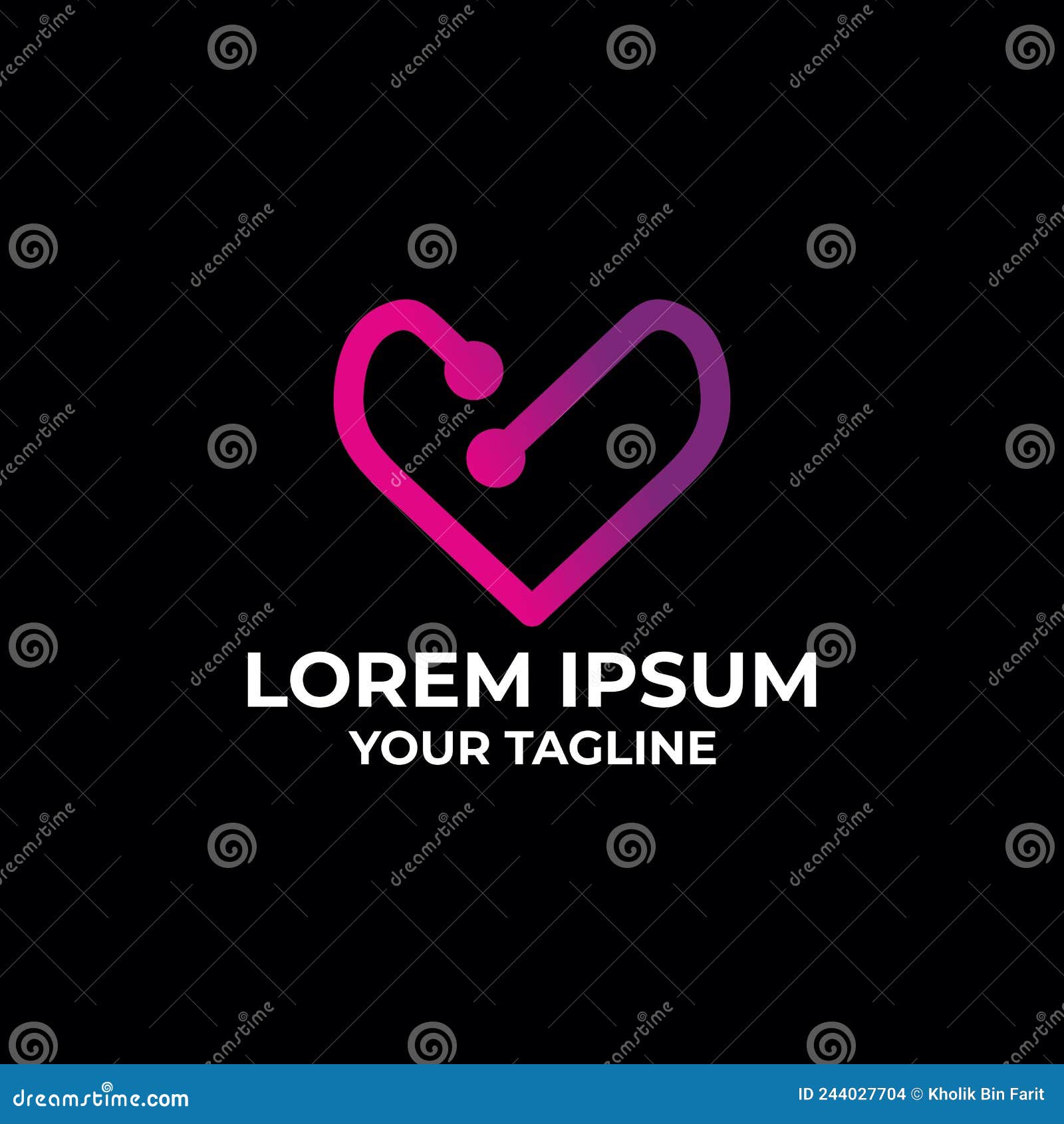 Love Tech Logo Vector Design Template Stock Vector - Illustration of ...
