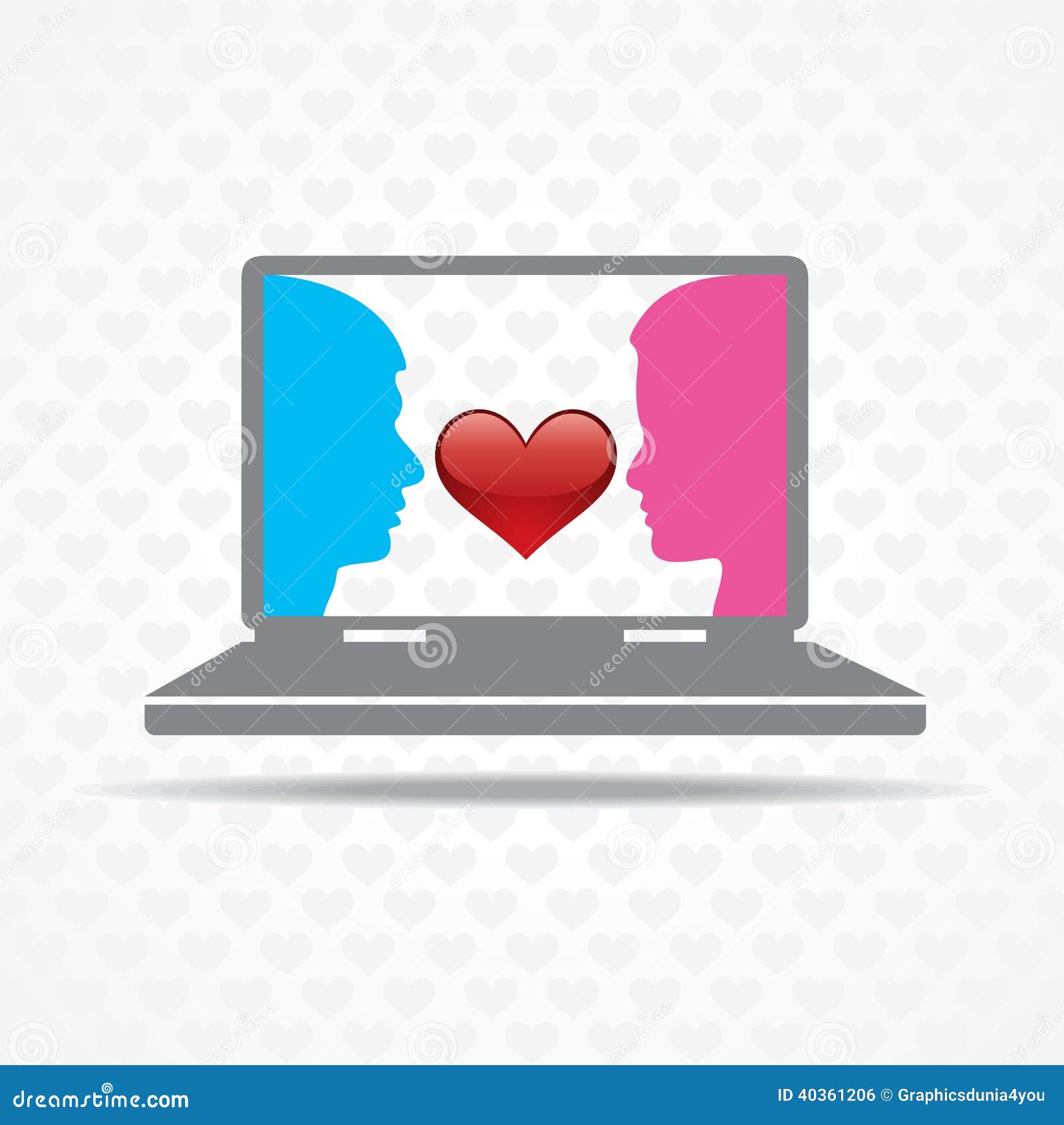 Love by technology concept stock vector. Illustration of mobile - 40361206