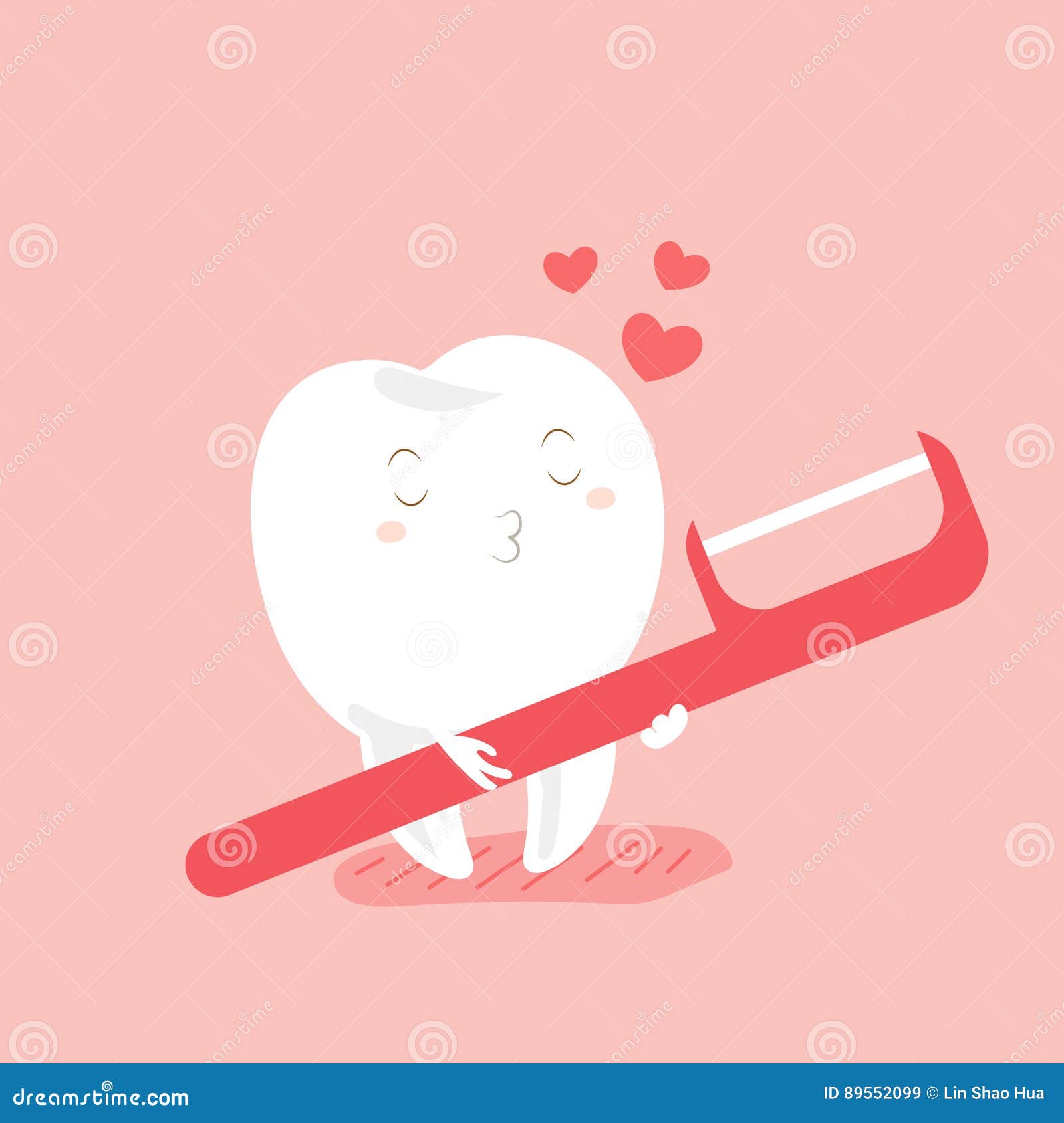 We Love Floss Cartoon Vector | CartoonDealer.com #73247415