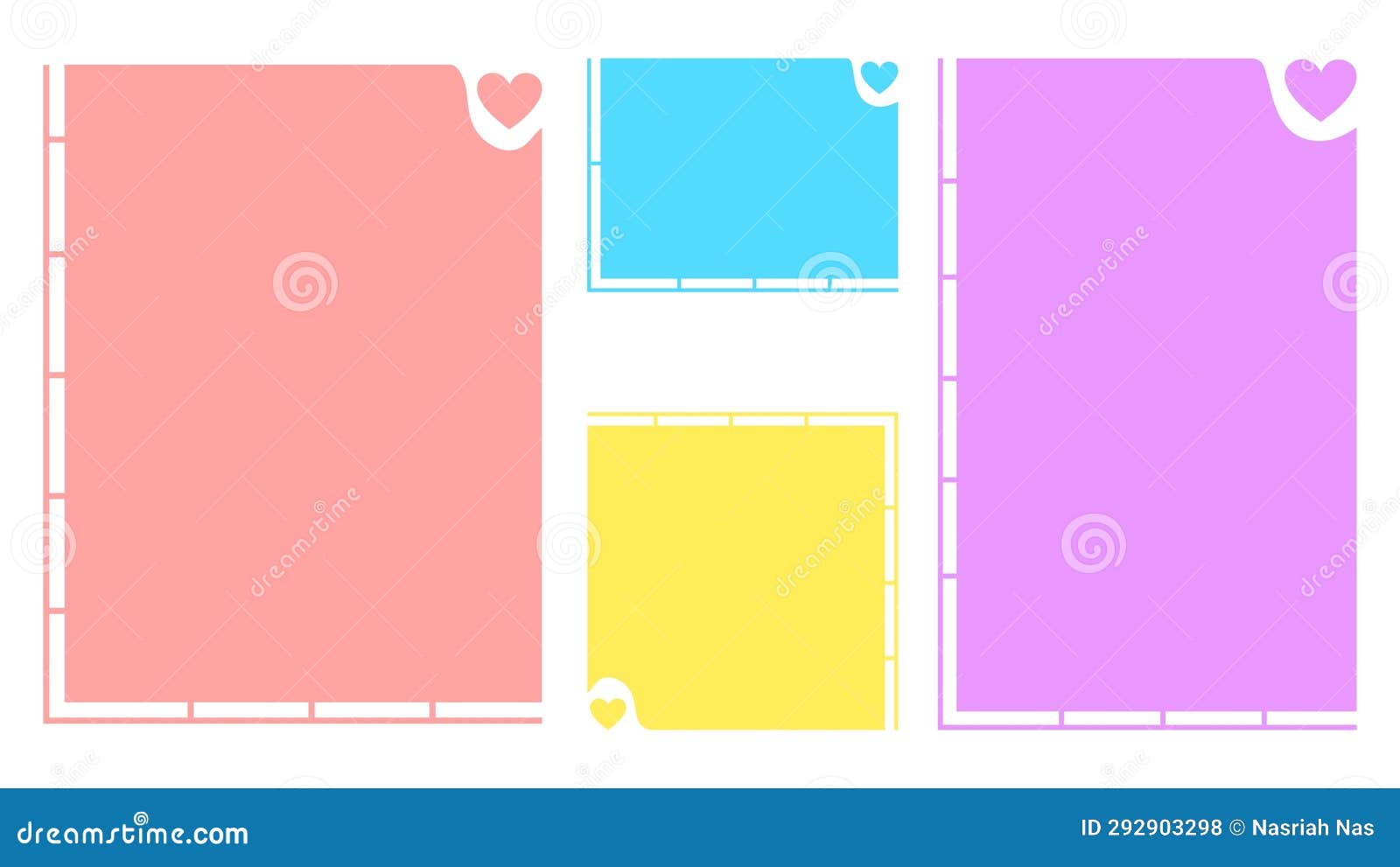 Love Text Box Romantic Notes Background Stock Illustration ...