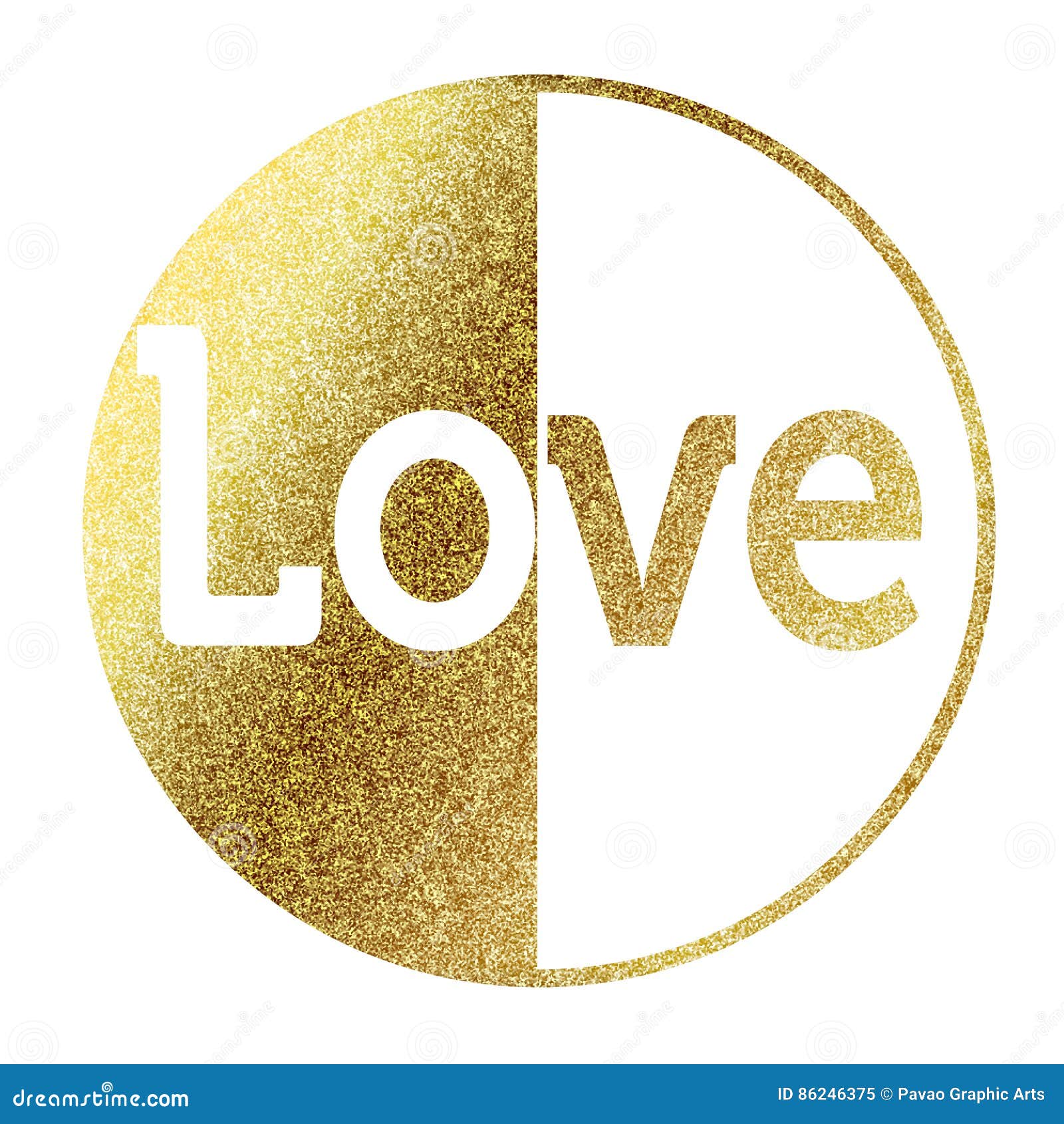 Love stock vector. Illustration of label, gold, white - 86246375