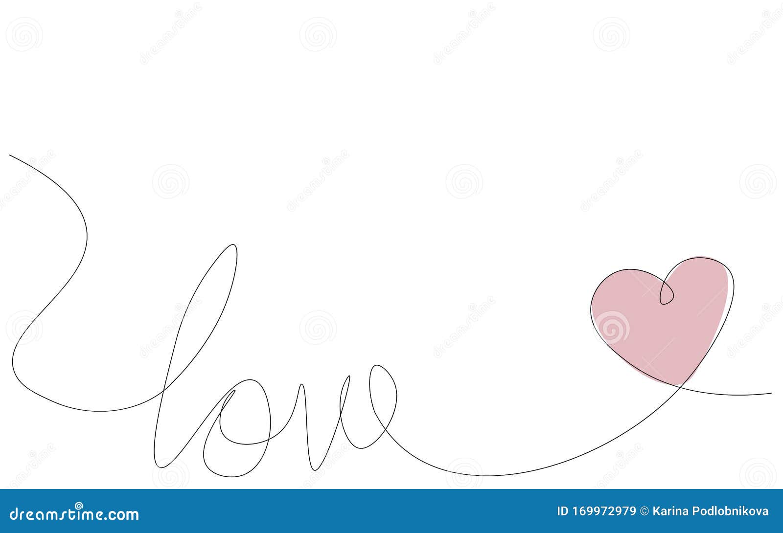 Love Text Hand Drawing, Vector Illustration Stock Vector - Illustration ...