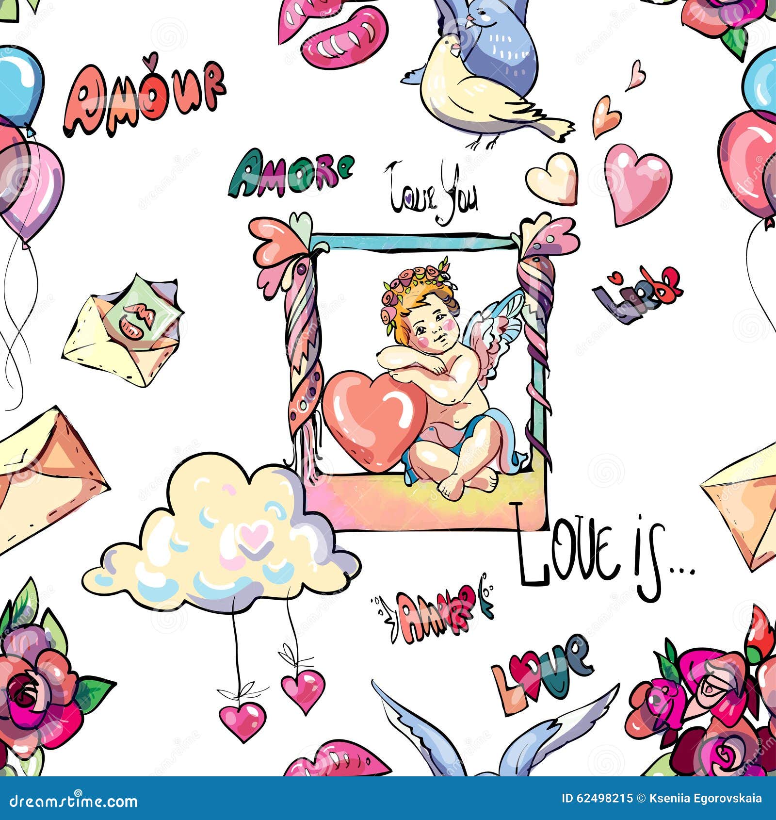 Love textures stock vector. Illustration of dove, arts - 62498215