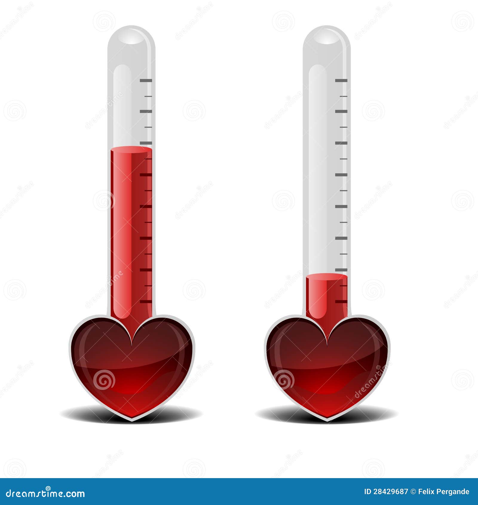 Love thermometer stock vector. Illustration of degree - 28429687
