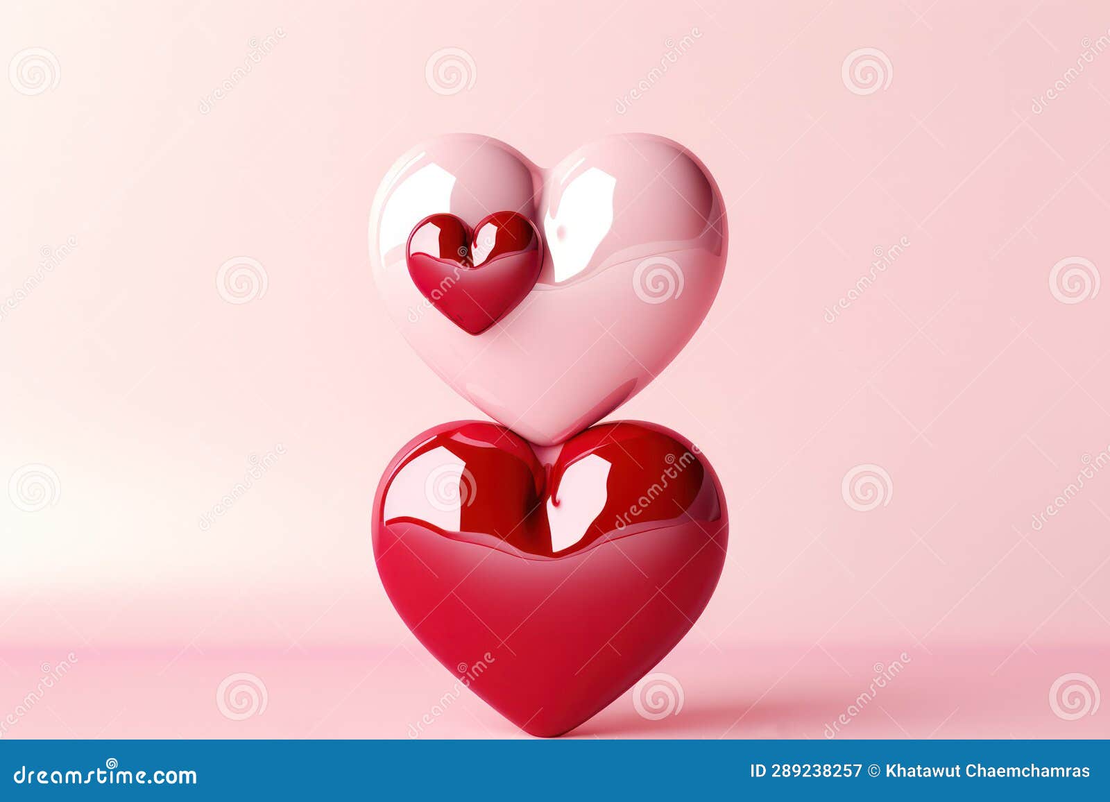 Love in Three Dimensions: 3D Rendering of a Simple Red Heart Background ...