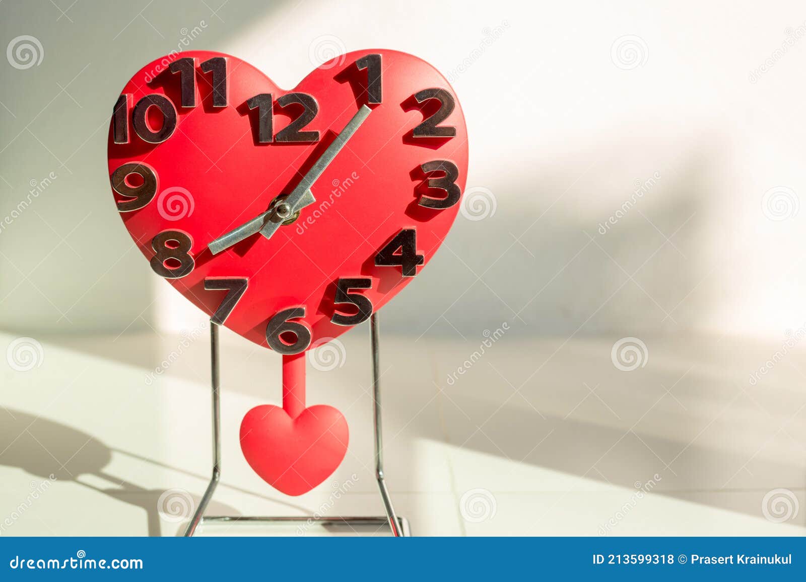 Love and Time, Heart Shaped of Clock Decor at Home Stock Photo - Image ...