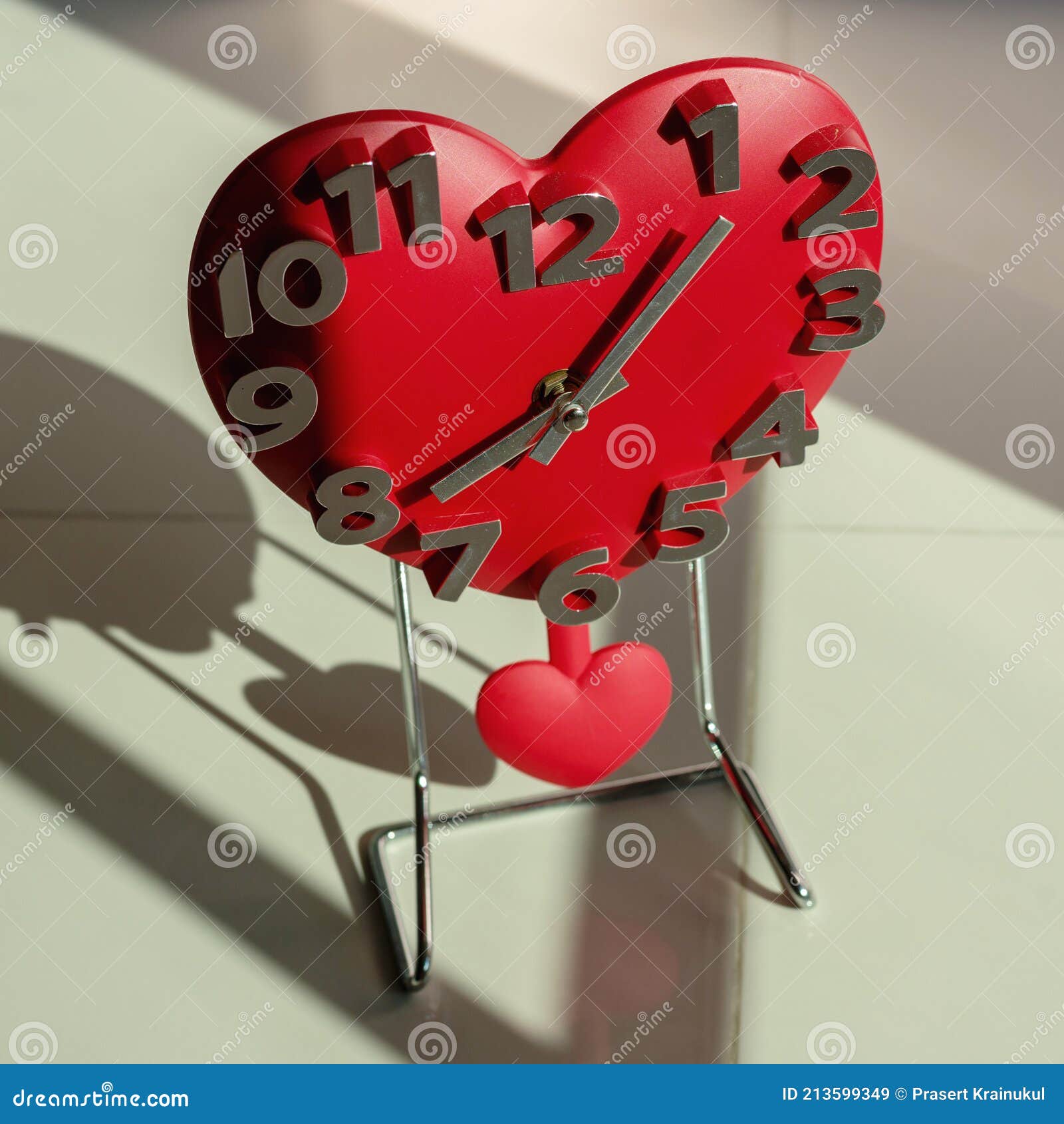 Love and Time, Heart Shaped of Clock Decor at Home Stock Image - Image ...