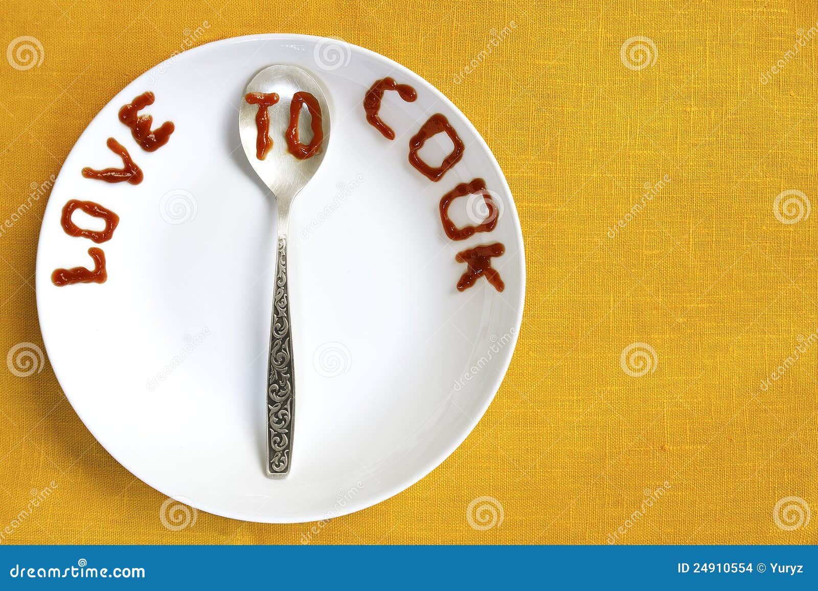 Love to cook stock photo. Image of tomato, sauce, tablecloth - 24910554