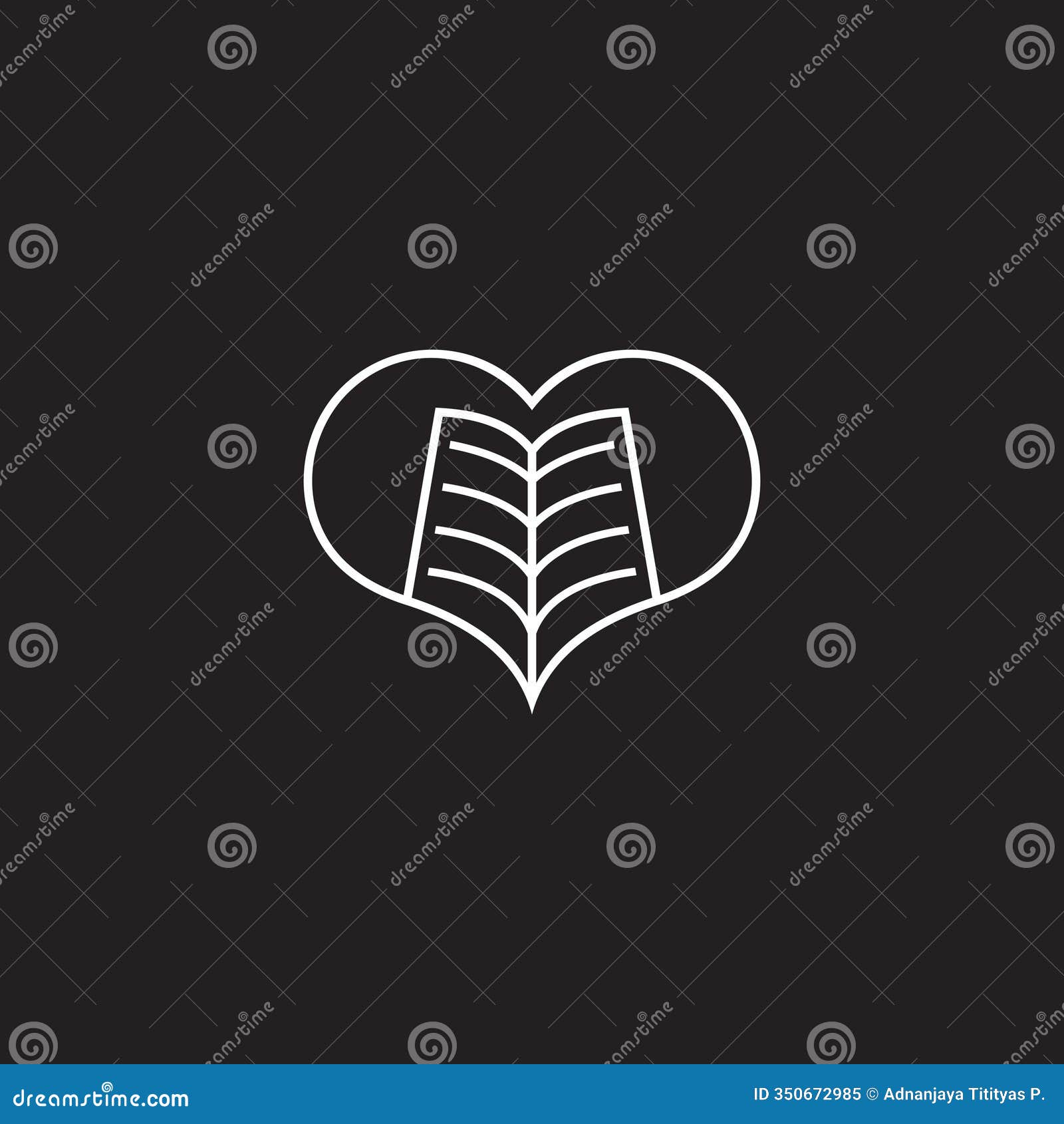 Love To Read Outlines Simple Book Icon Vector Stock Vector ...