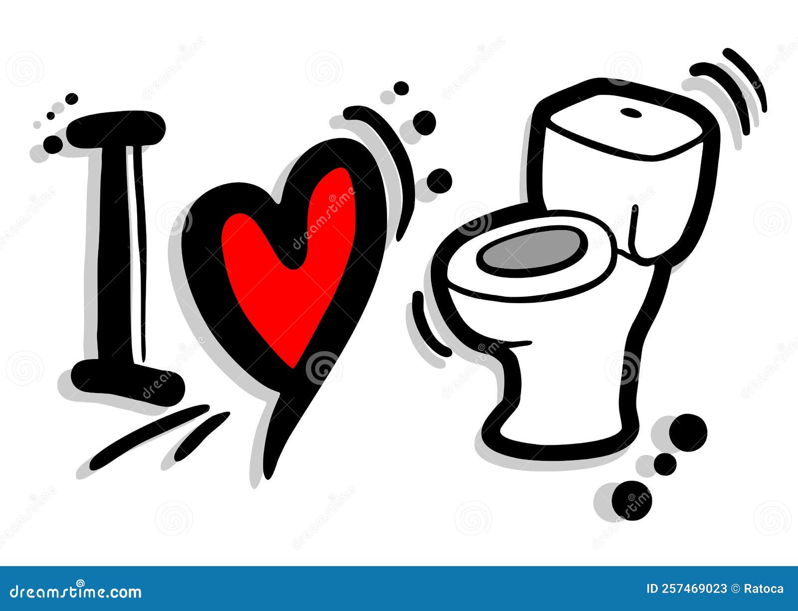Love toilet stock vector. Illustration of latrine, sink - 257469023
