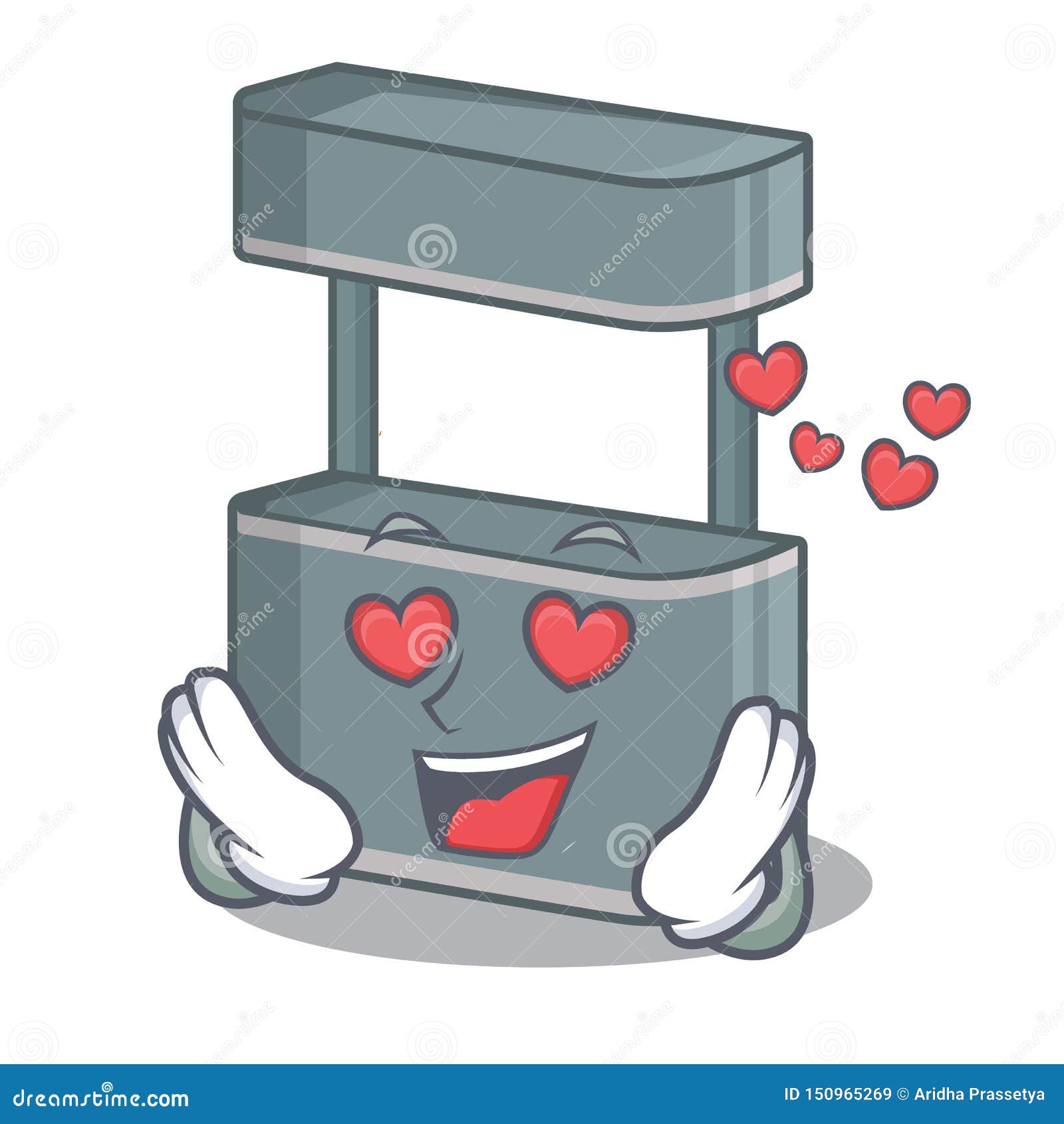 In Love Trade Stand on the Cartoon Roadside Stock Vector - Illustration ...