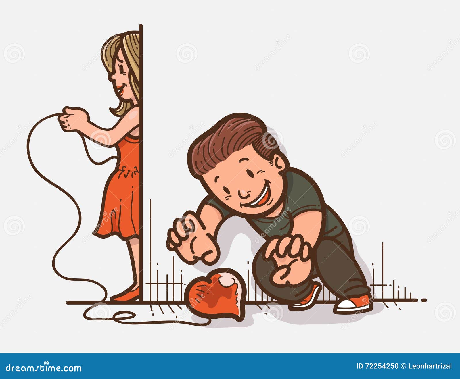 Love trap stock vector. Illustration of valentine, vector - 72254250