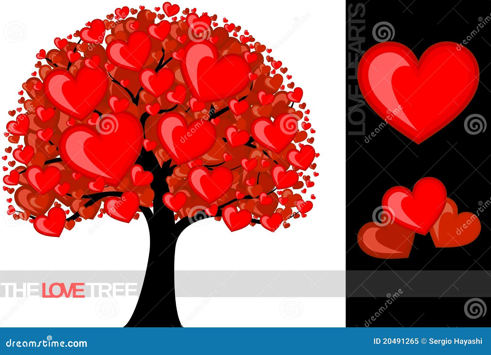Love tree stock vector. Illustration of design, branch - 20491265