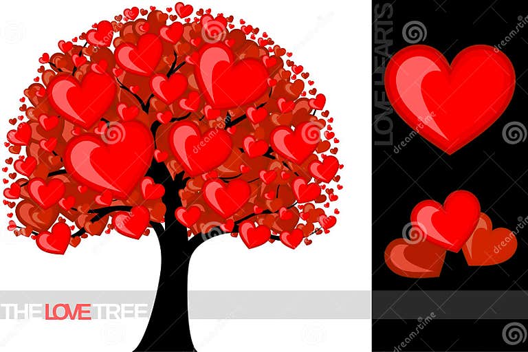 Love tree stock vector. Illustration of design, branch - 20491265
