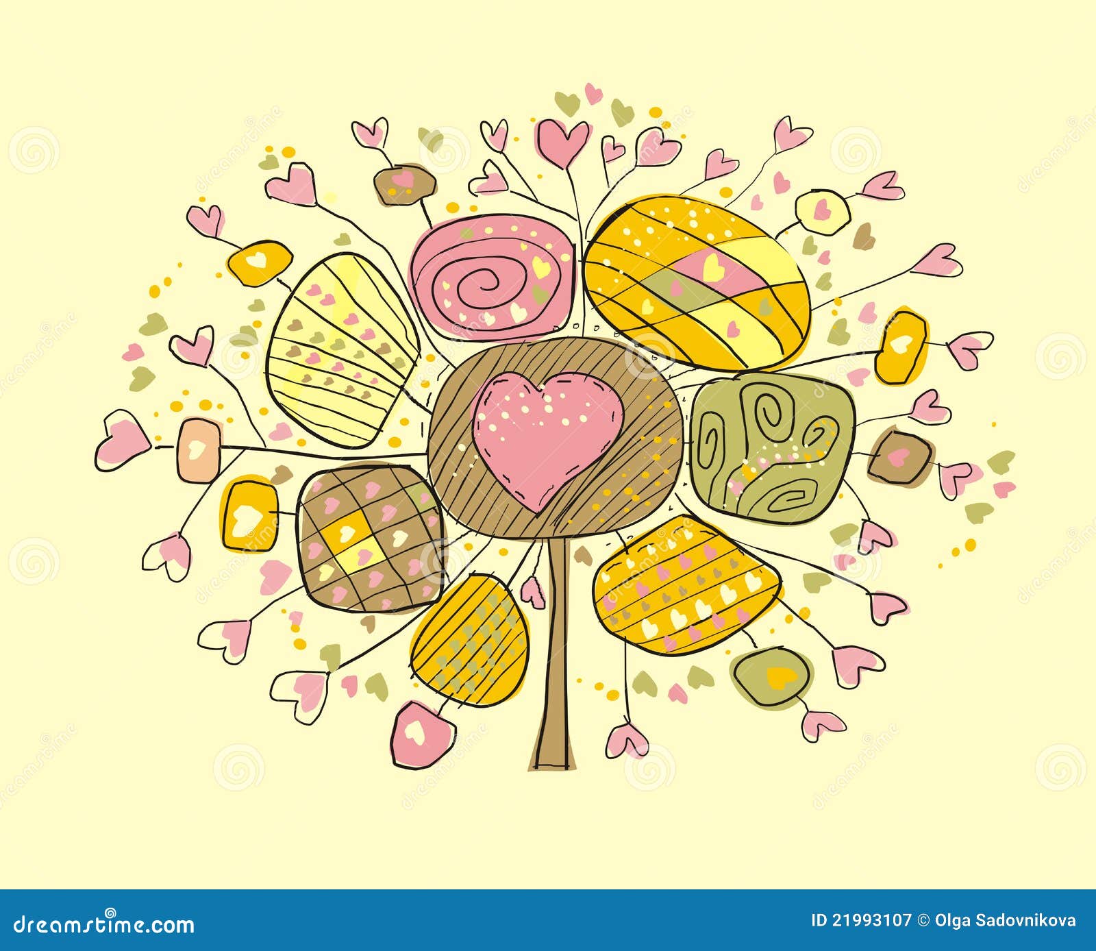 Love tree stock vector. Illustration of love, tree, design - 21993107