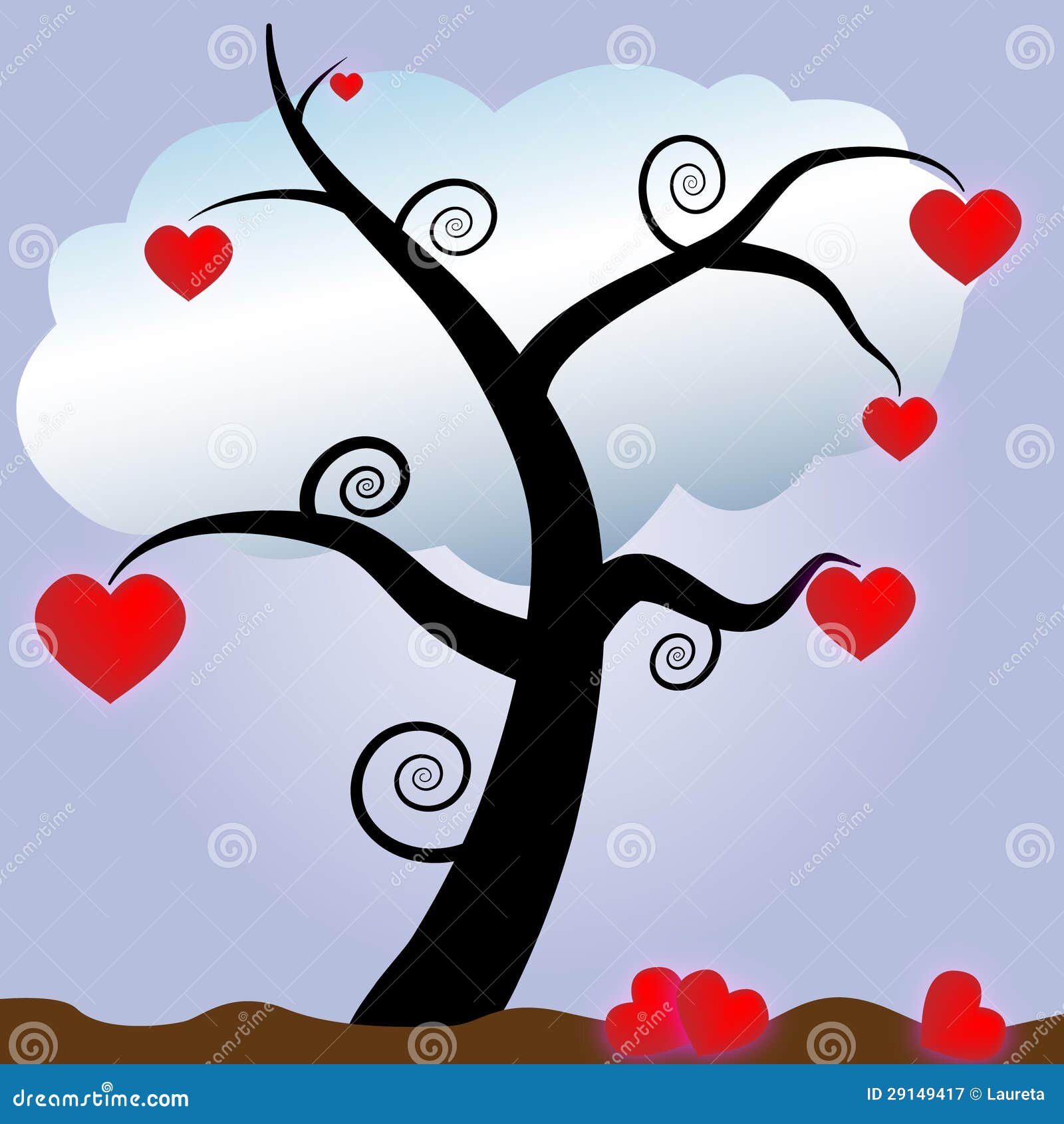 Love tree stock illustration. Illustration of holiday - 29149417