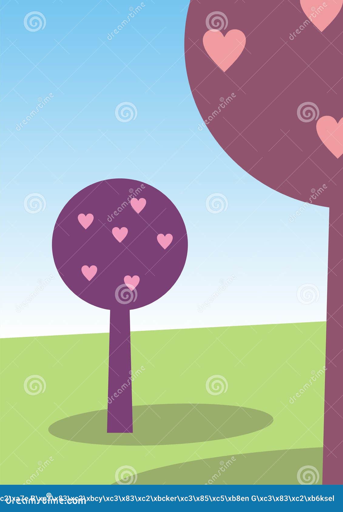 Love tree stock illustration. Illustration of tree, valentine - 3473483