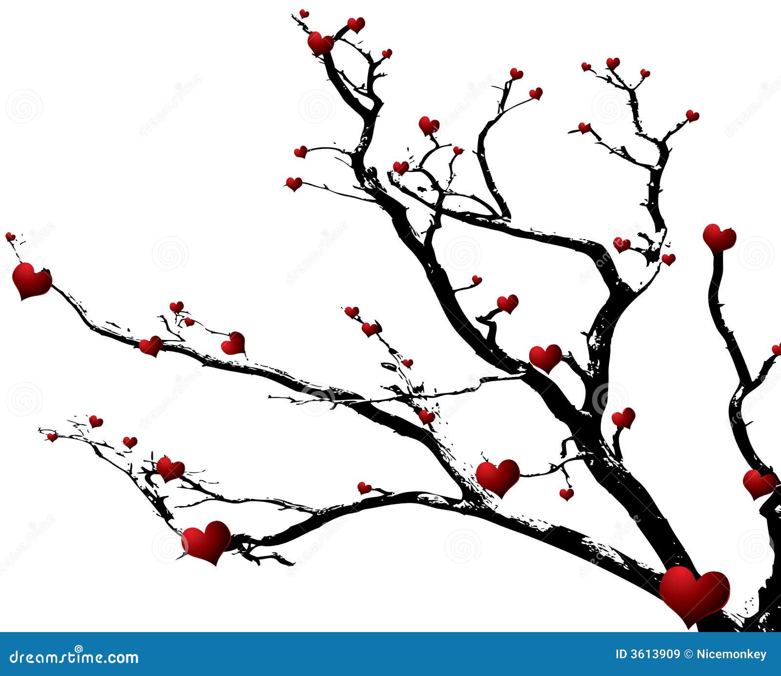 Love tree stock vector. Illustration of passion, tree - 3613909